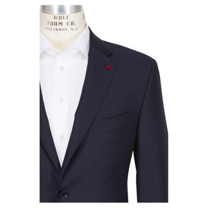 Isaia - Aquaspider Navy Wool Basic Suit | Mitchell Stores