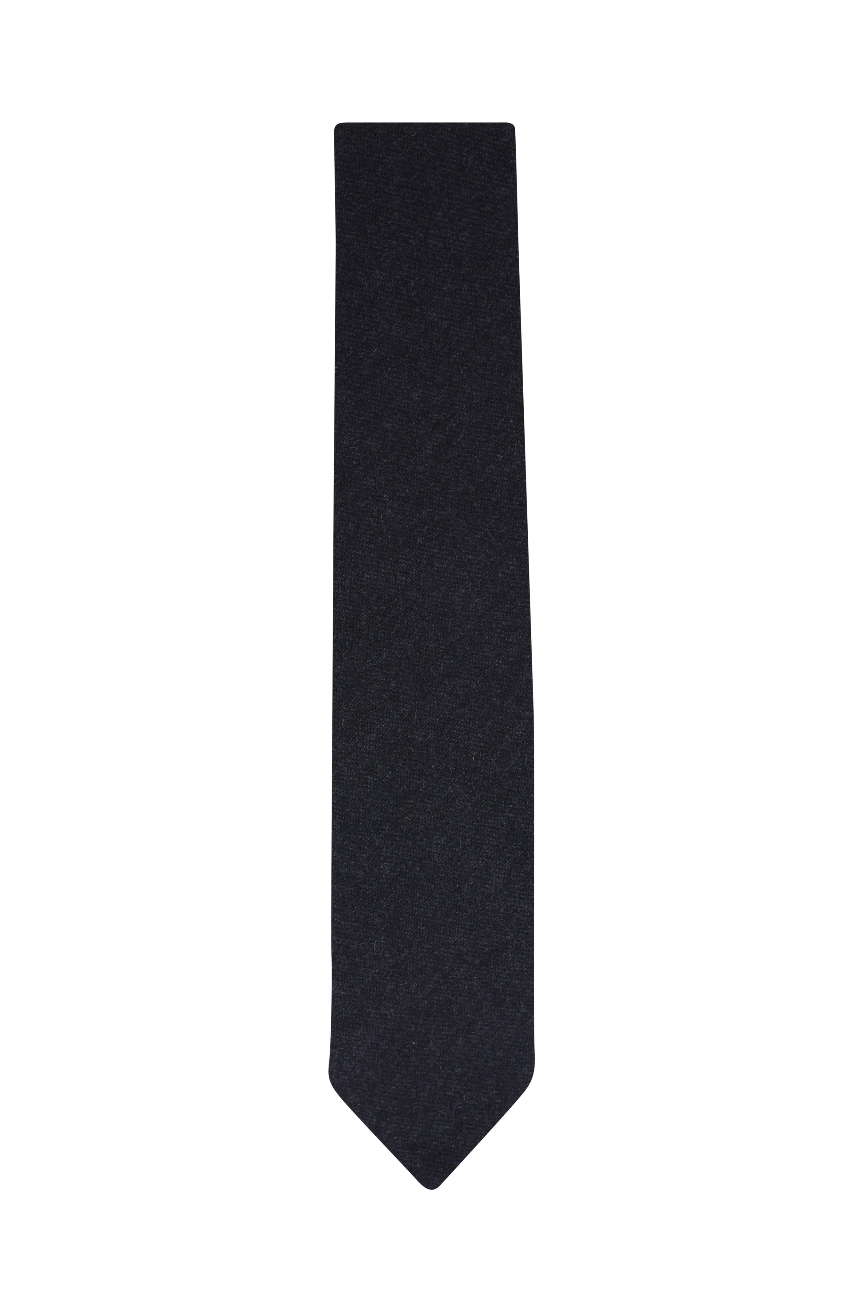 Eton - Dark Gray Cashmere Necktie | Mitchell Stores