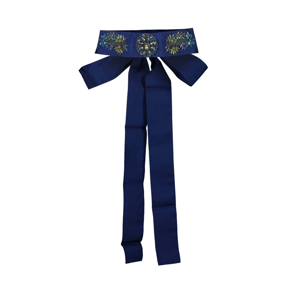 Sara Roka - Bluette Bouquet Stone Ribbon Belt | Mitchell Stores