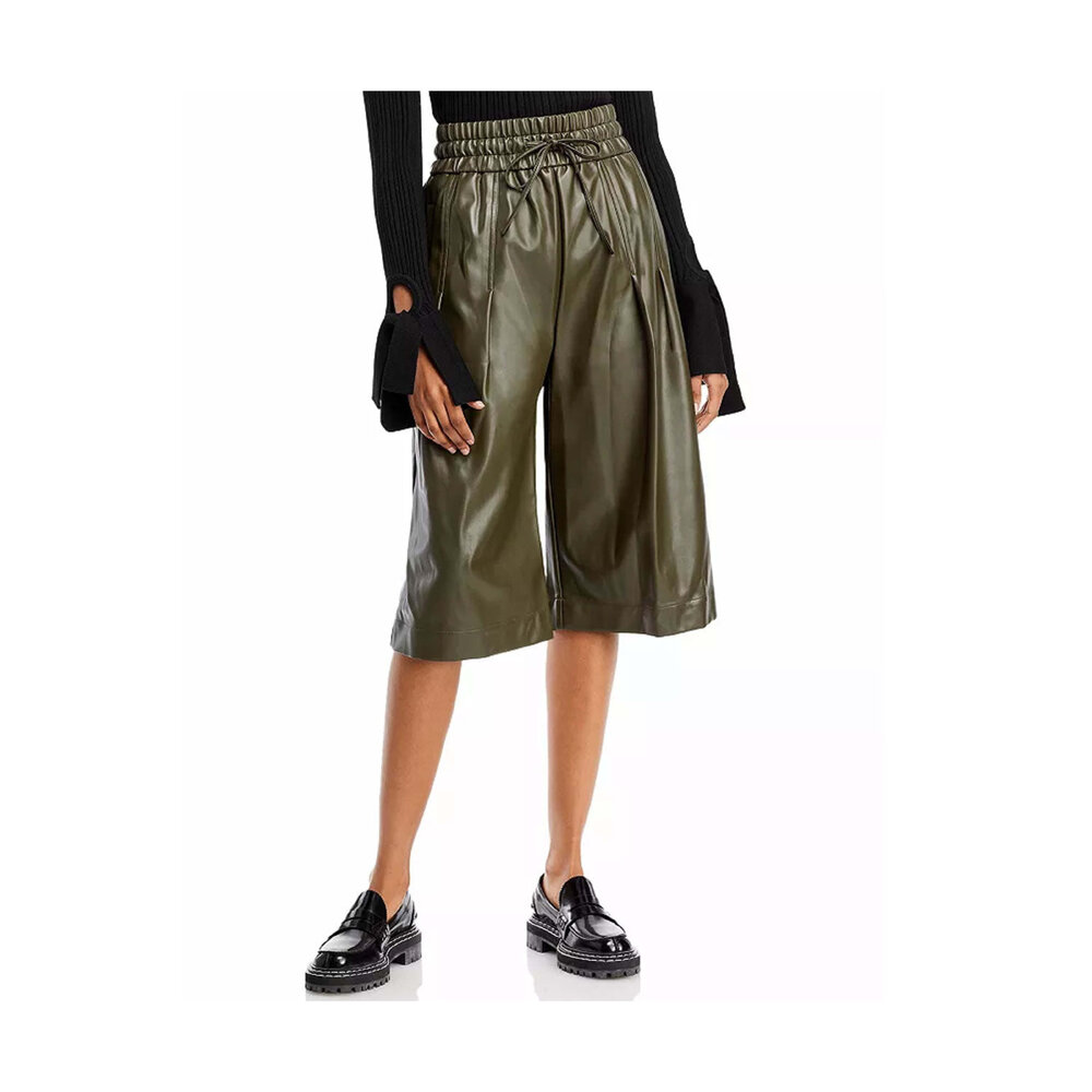 3.1 Phillip Lim - Dark Olive Vegan Leather Culottes