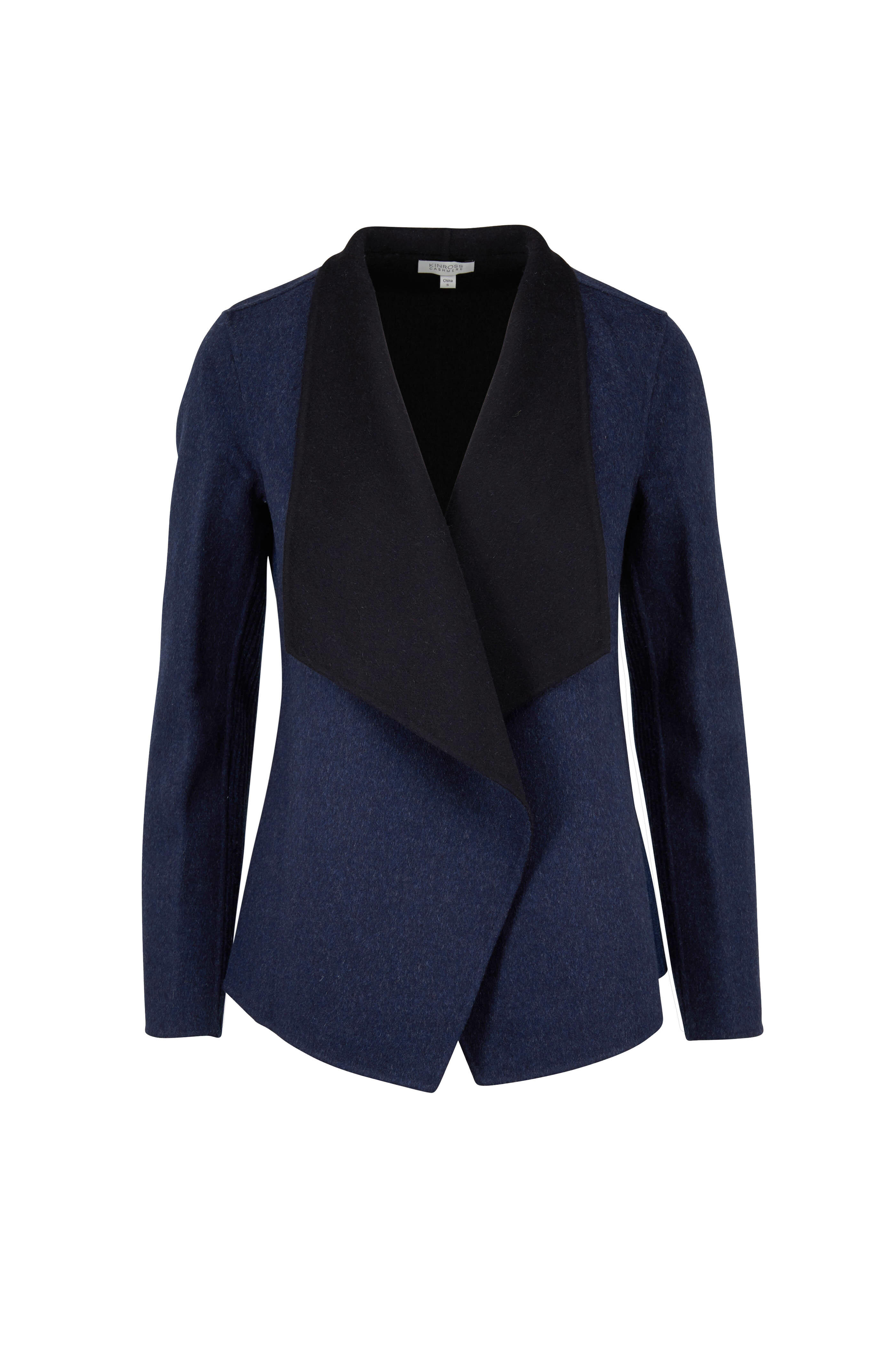 Kinross - Dusk & Black Draped Front Reversible Jacket