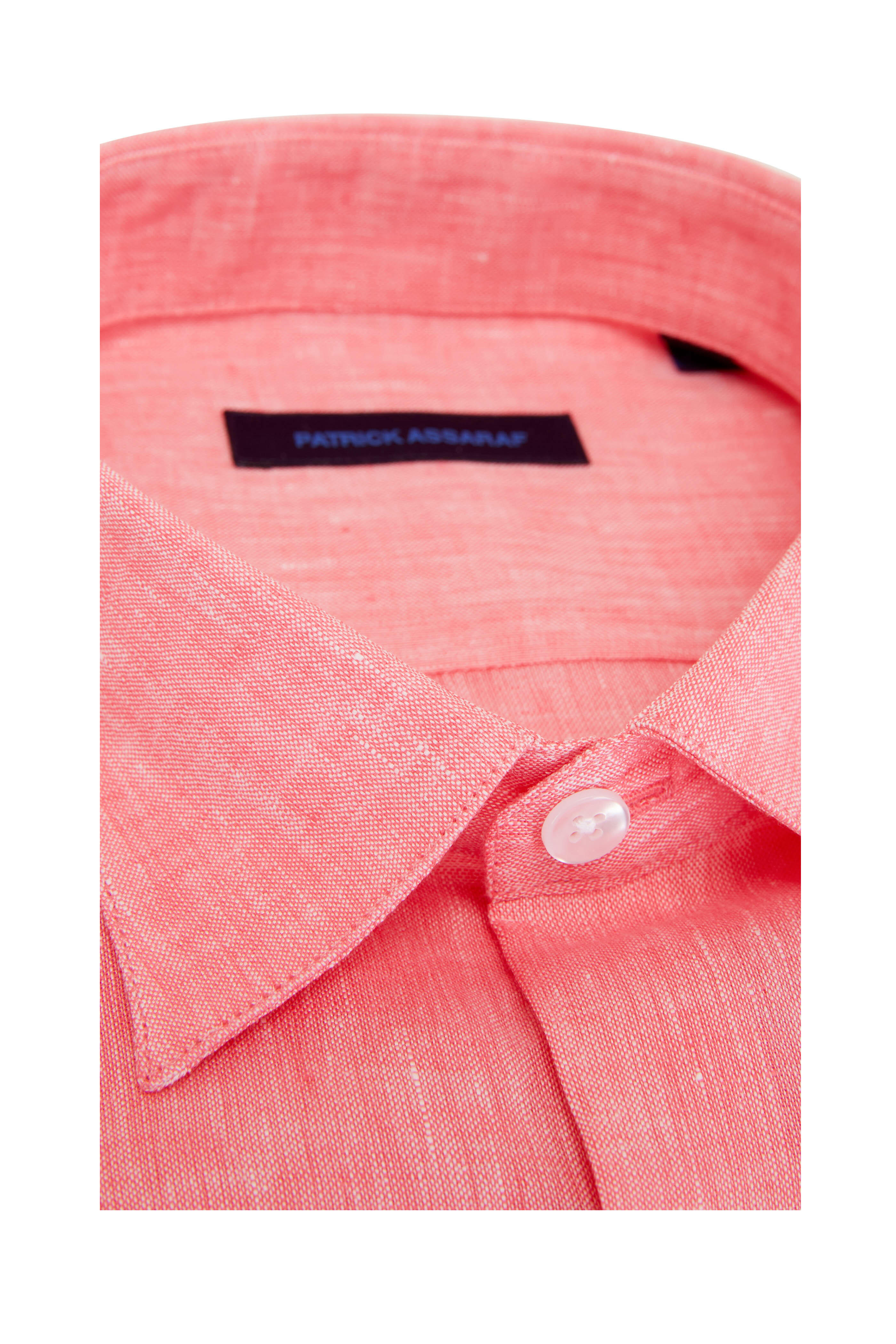 Patrick Assaraf - Rosebud Linen Chambray Sport Shirt