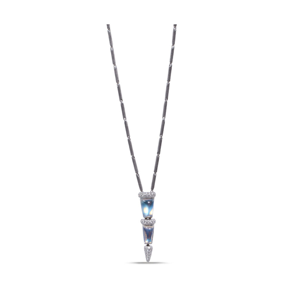 John T. Haynes - Blue Moonstone Dunay Necklace | Mitchell Stores