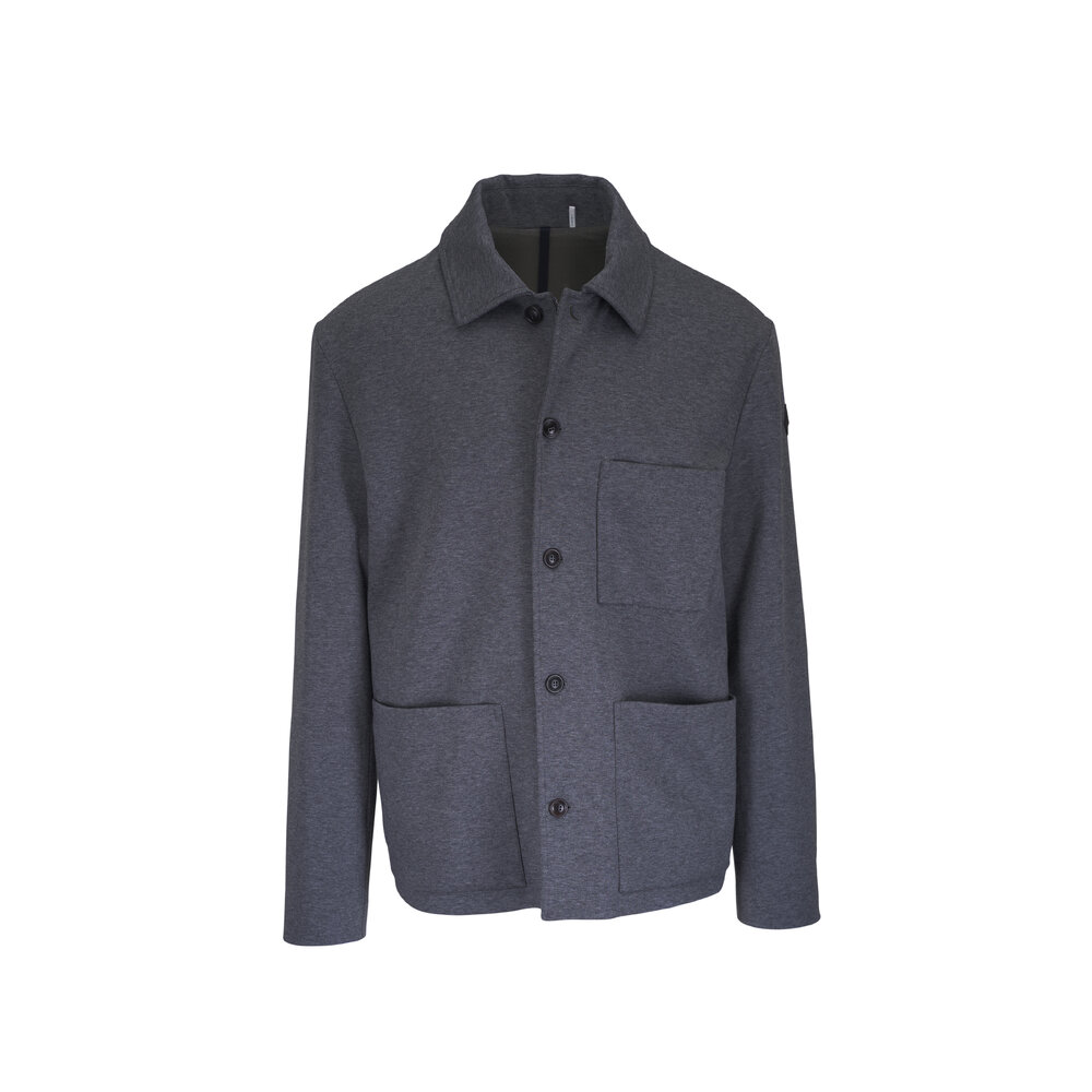 Moncler - Cabalian Gray Wool Shacket | Mitchell Stores