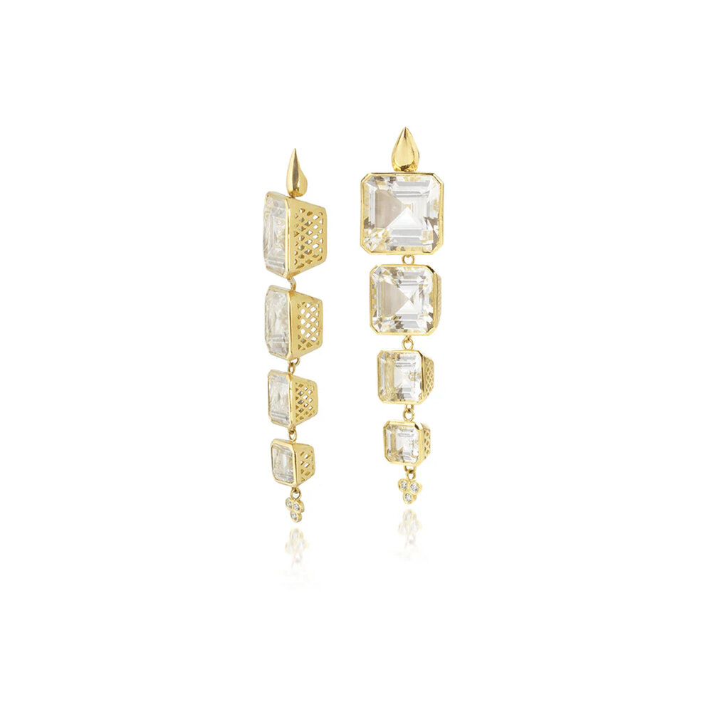 Ray Griffiths - White Topaz Teardrop Earrings | Mitchell Stores