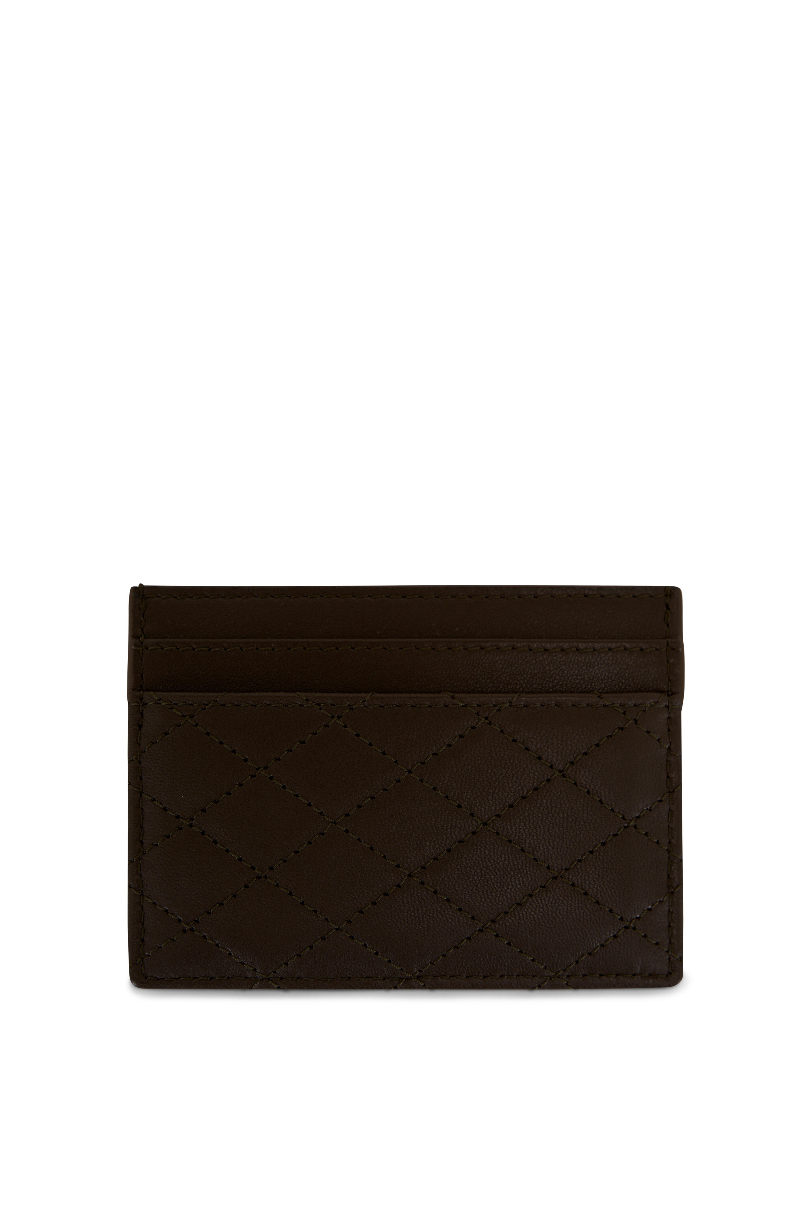 Saint Laurent - Light Musk Quilted Leather Card Case