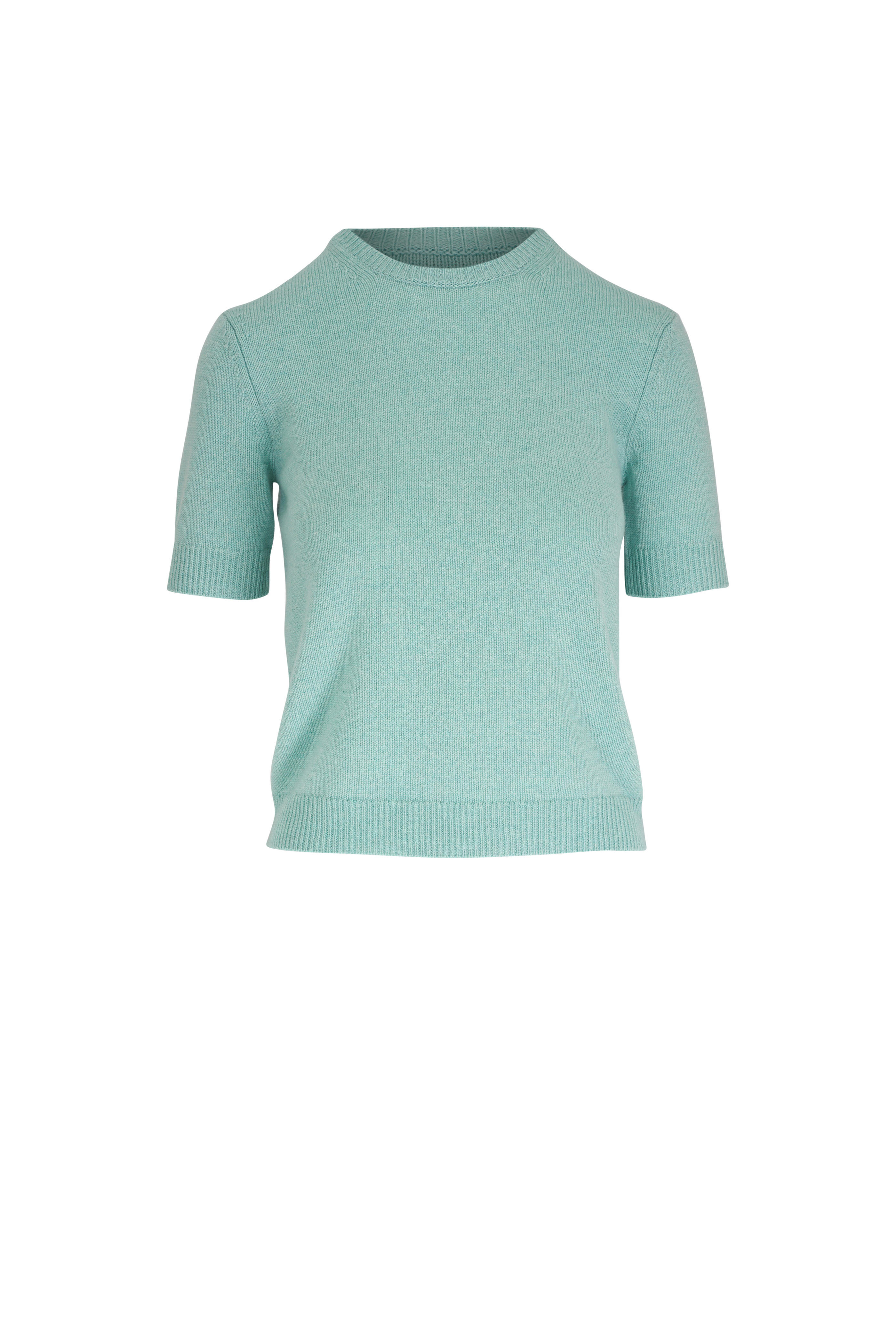 TWP - Audrey Aqua Crew Cashmere Sweater | Mitchell Stores