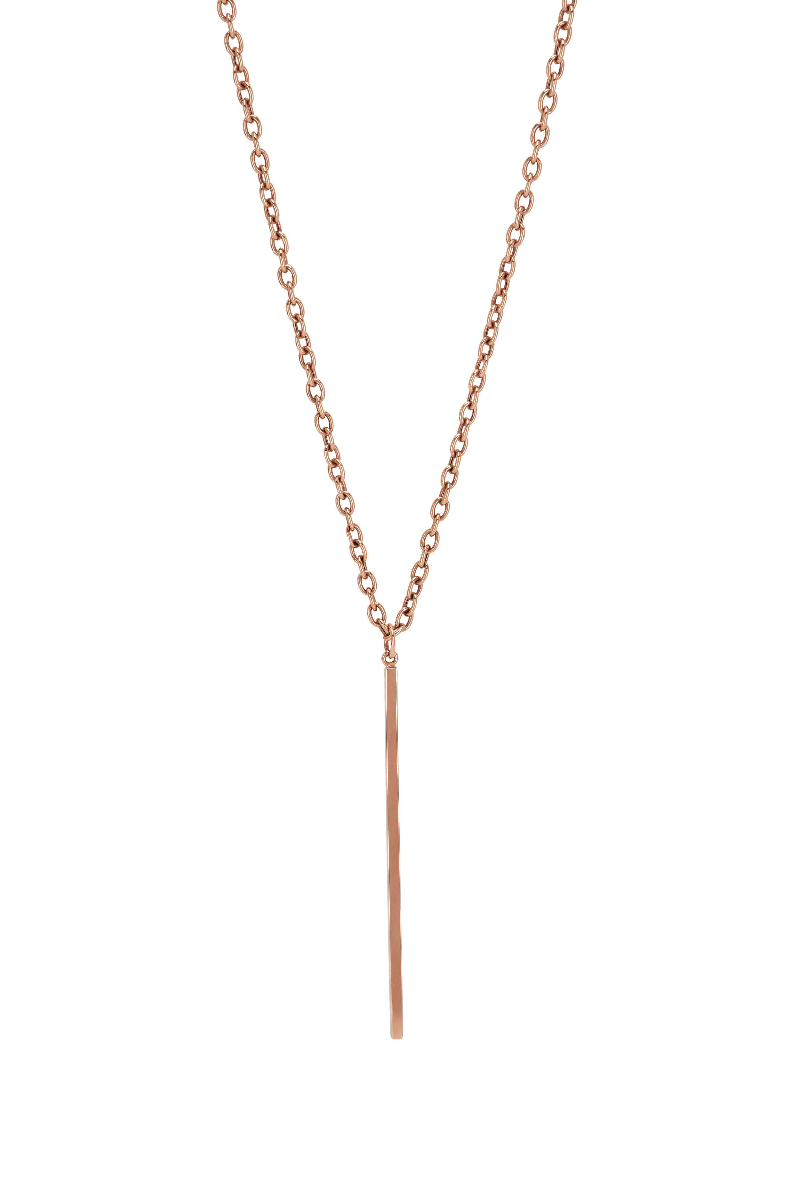 Genevieve Lau - Rose Gold Stick Necklace | Mitchell Stores