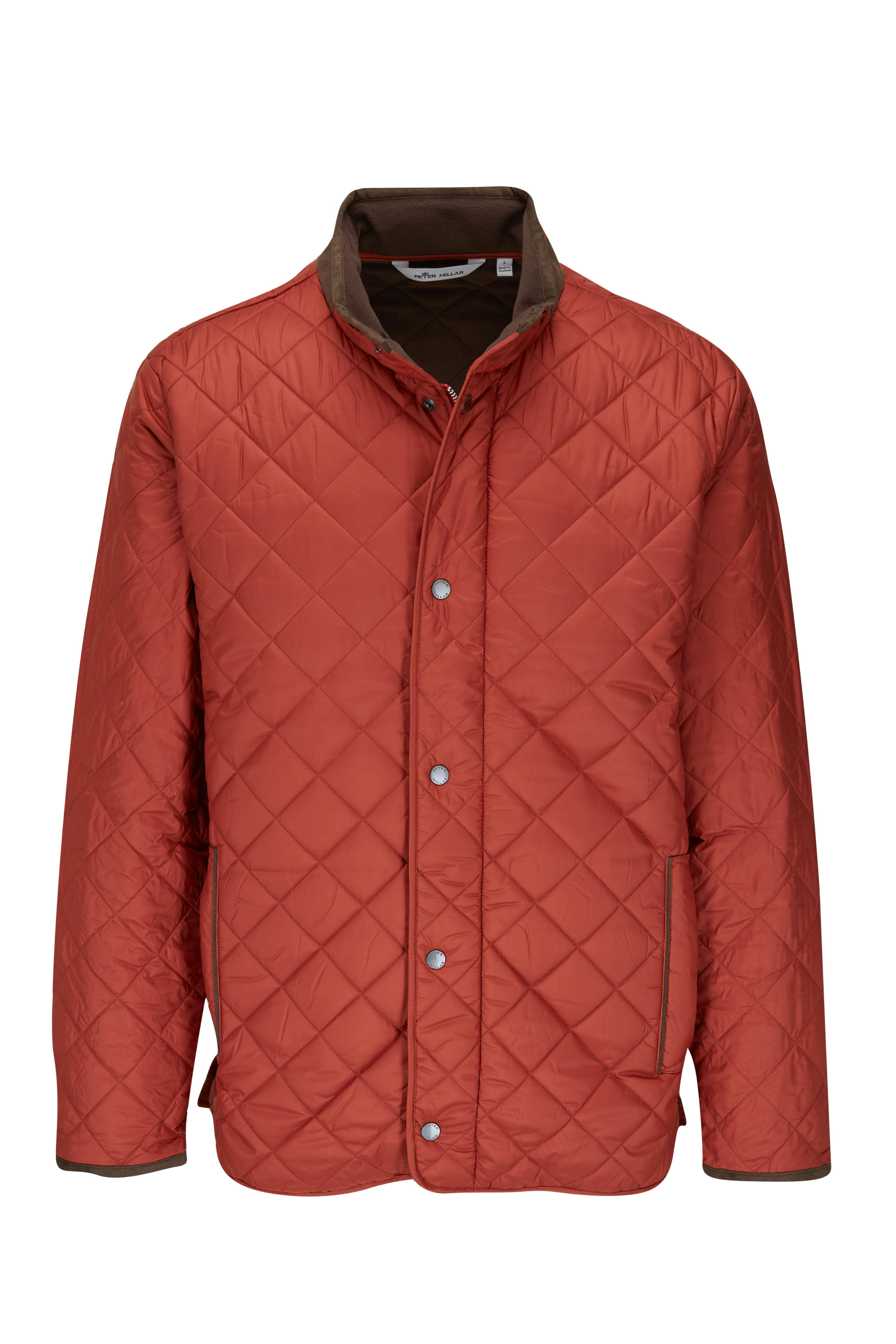 Peter Millar - Suffolk Orange Quilted Coat | Mitchell Stores