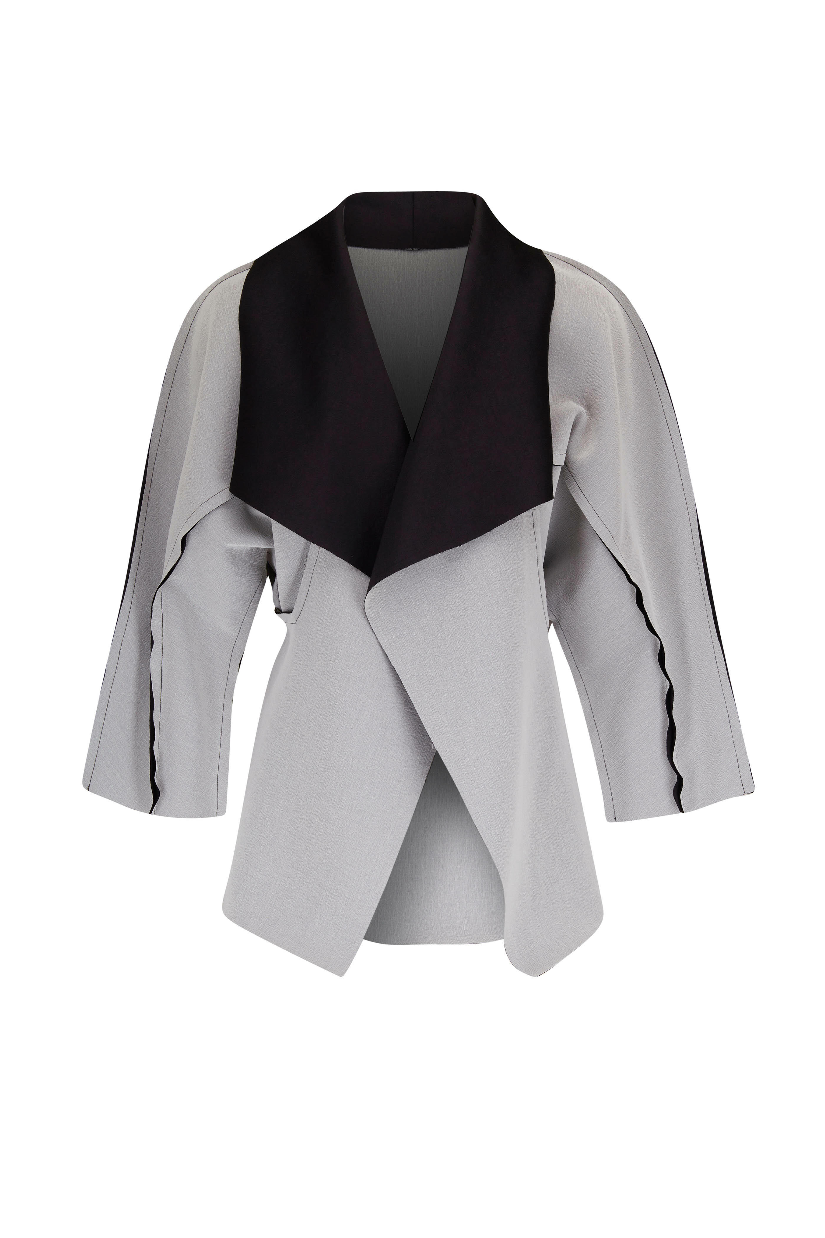 KZ_K Studio - Fluting Off White & Black Reversible Column Jacket