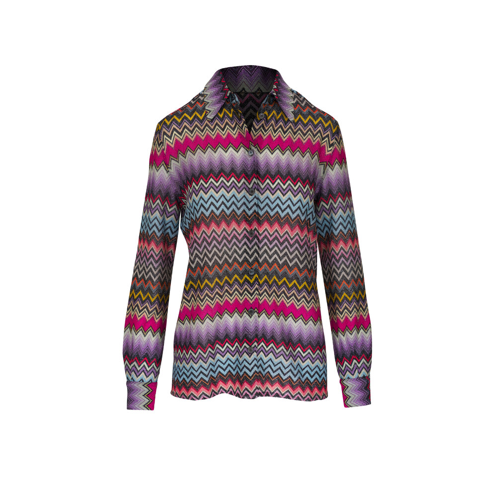 Missoni - Mulitcolor Cheveron Button Down Blouse