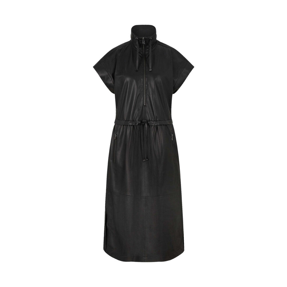 Bogner - Black Leather Gloria Dress | Mitchell Stores