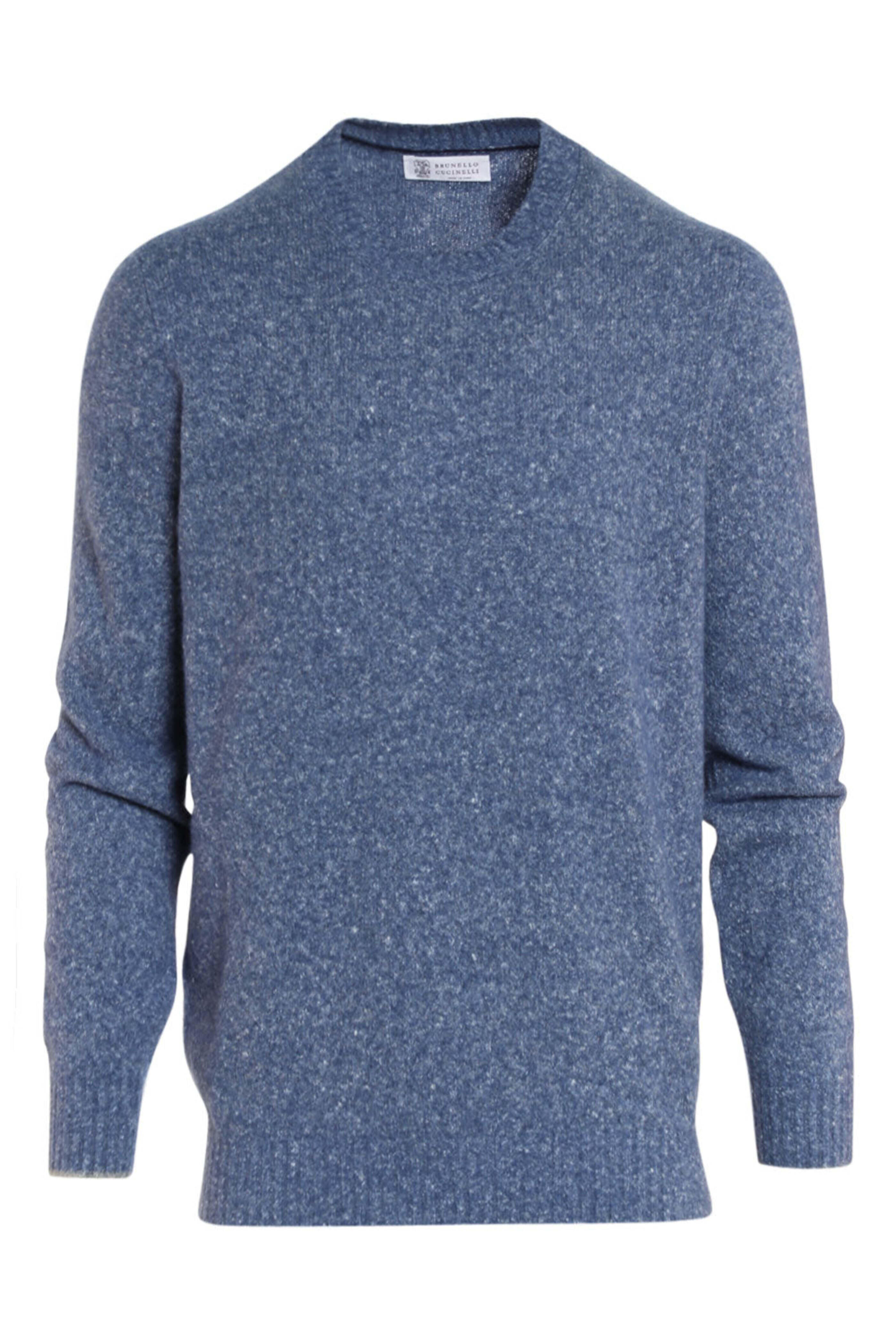 Brunello Cucinelli - Light Blue Mélange Sweater | Mitchell Stores