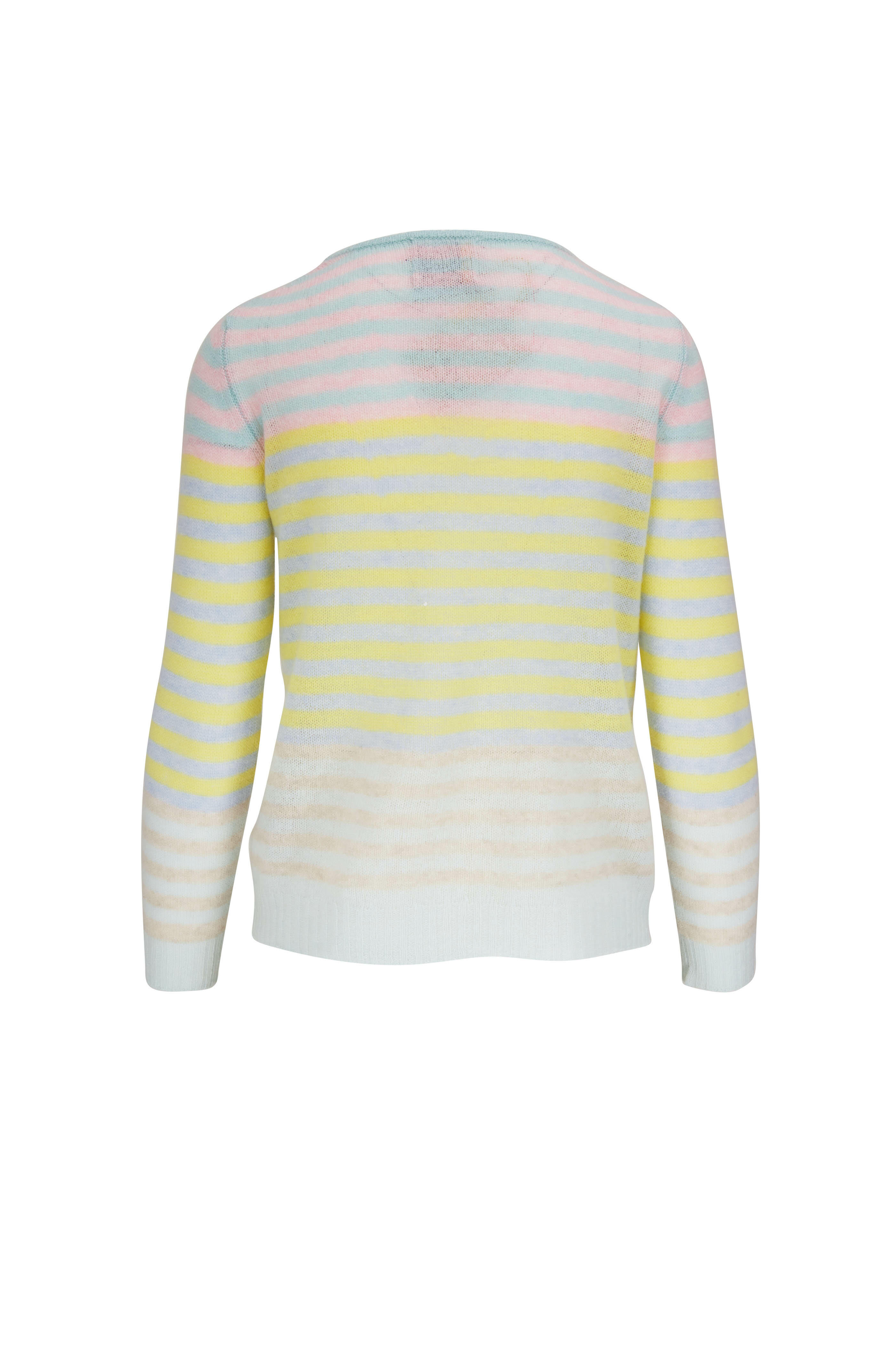 Jumper 1234 - Multicolor Stripe Cashmere Crewneck Sweater