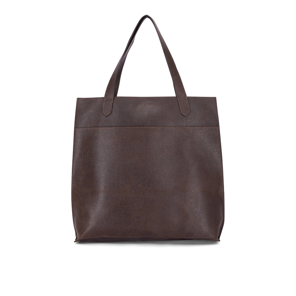 B May Bags - Brown Crosshatch Pocket Shopper | Mitchell Stores