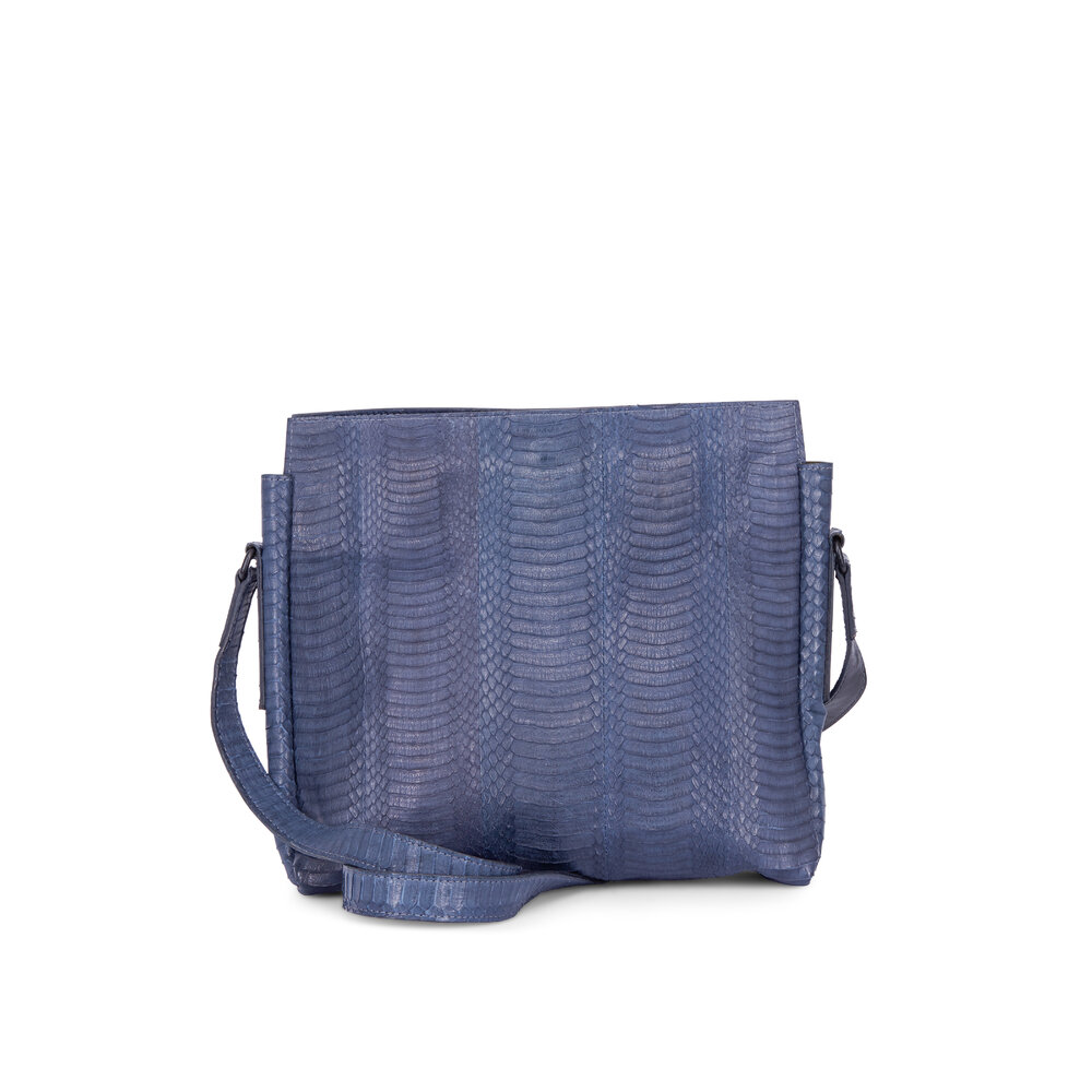 B May Bags - Navy Watersnake Essential Crossbody