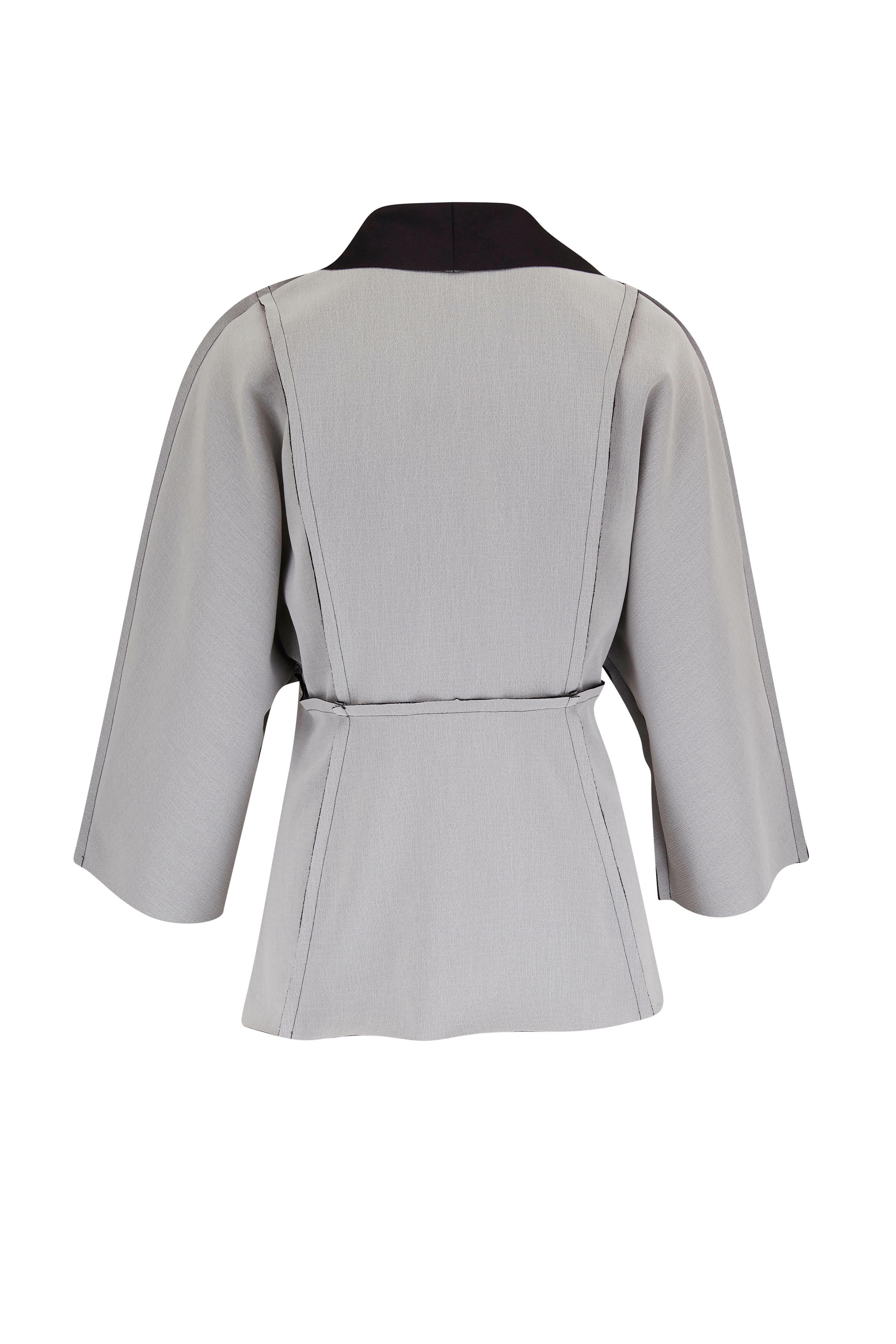 KZ_K Studio - Fluting Off White & Black Reversible Column Jacket