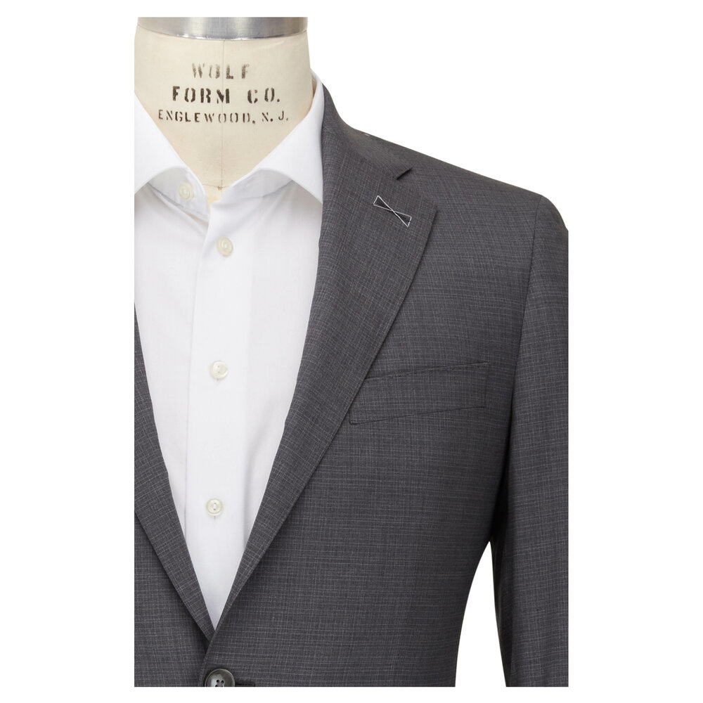 Atelier Munro - Stone Gray Micro Check Suit | Mitchell Stores