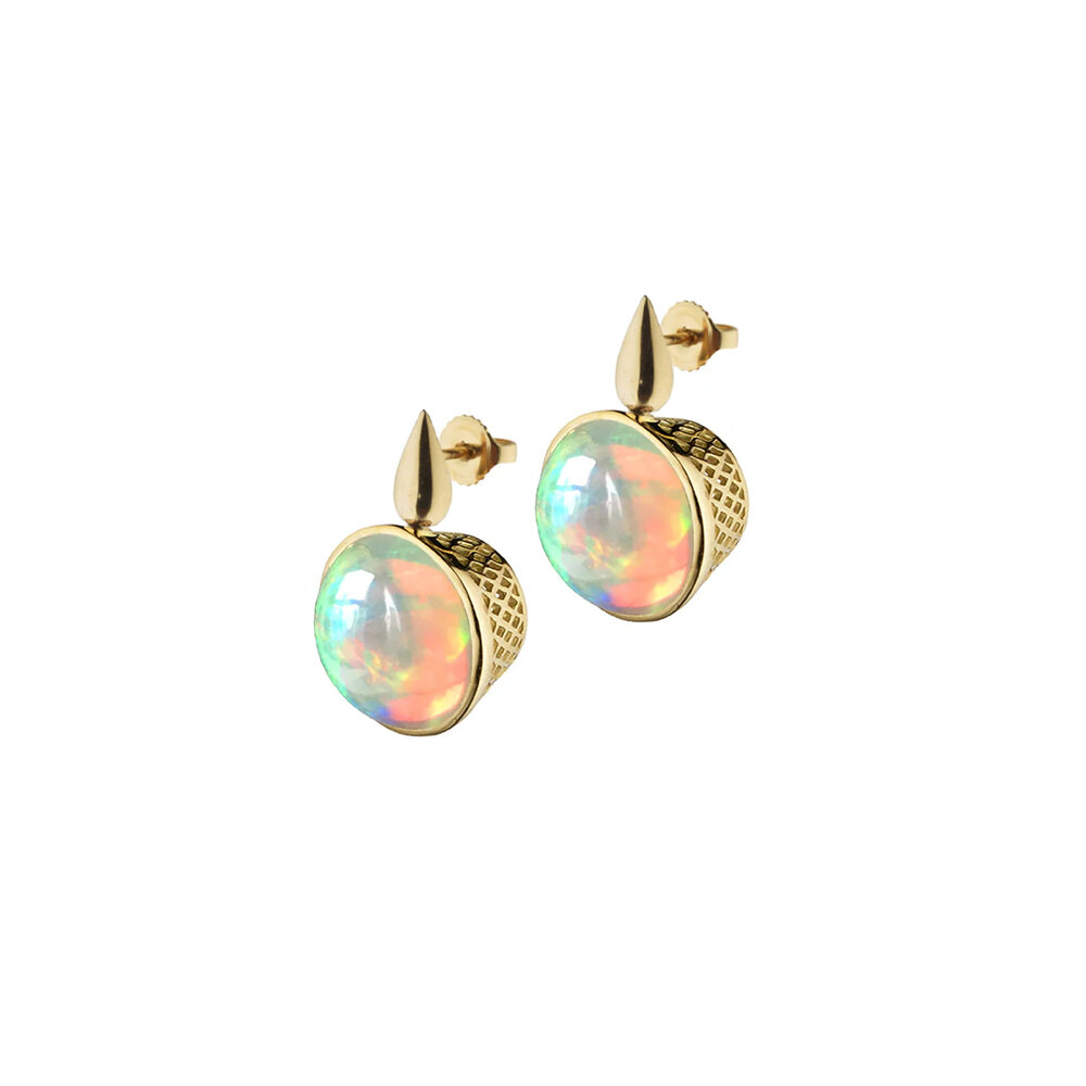 Ray Griffiths - Teardrop Top Opal Earrings | Mitchell Stores