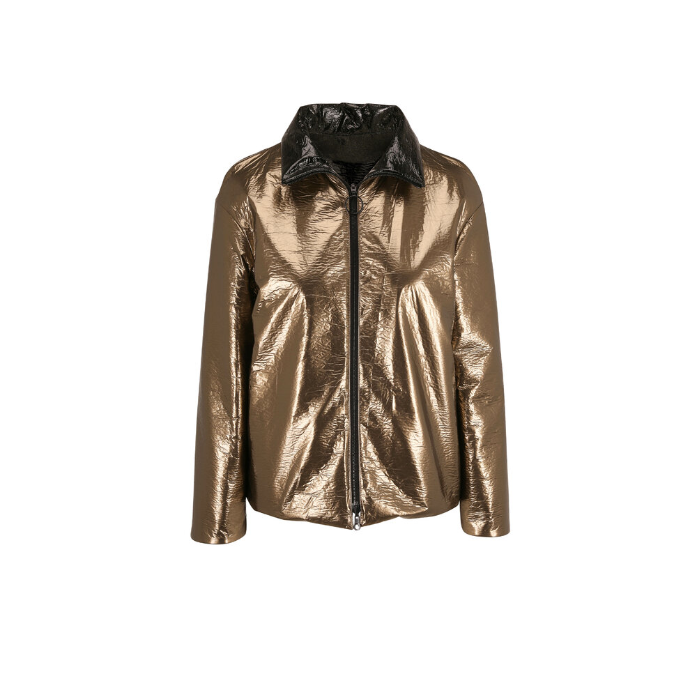 Akris Punto - Gold & Black Metallic Reversible Jacket
