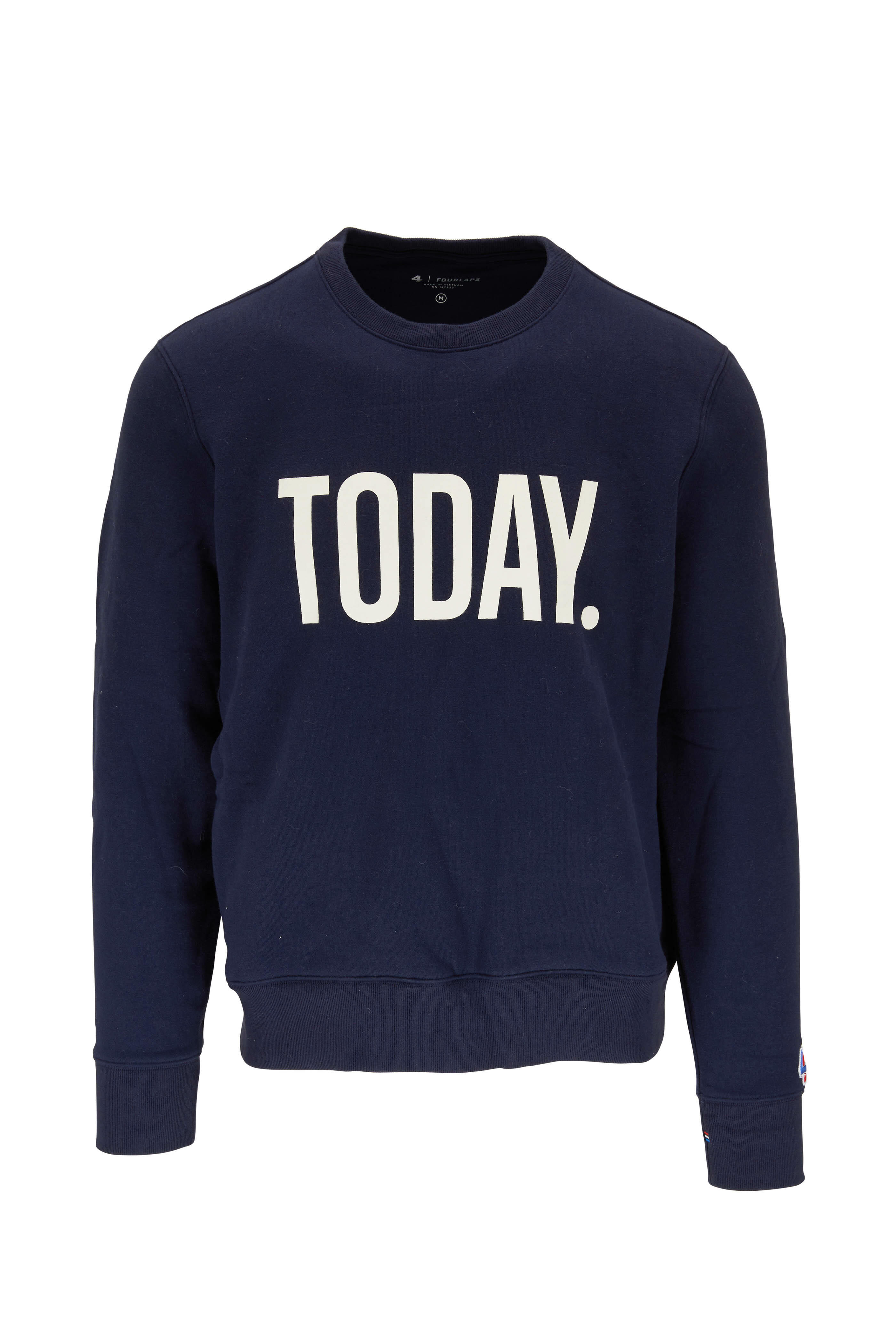 Fourlaps - Navy Graphic Fleece Crewneck Sweatshirt