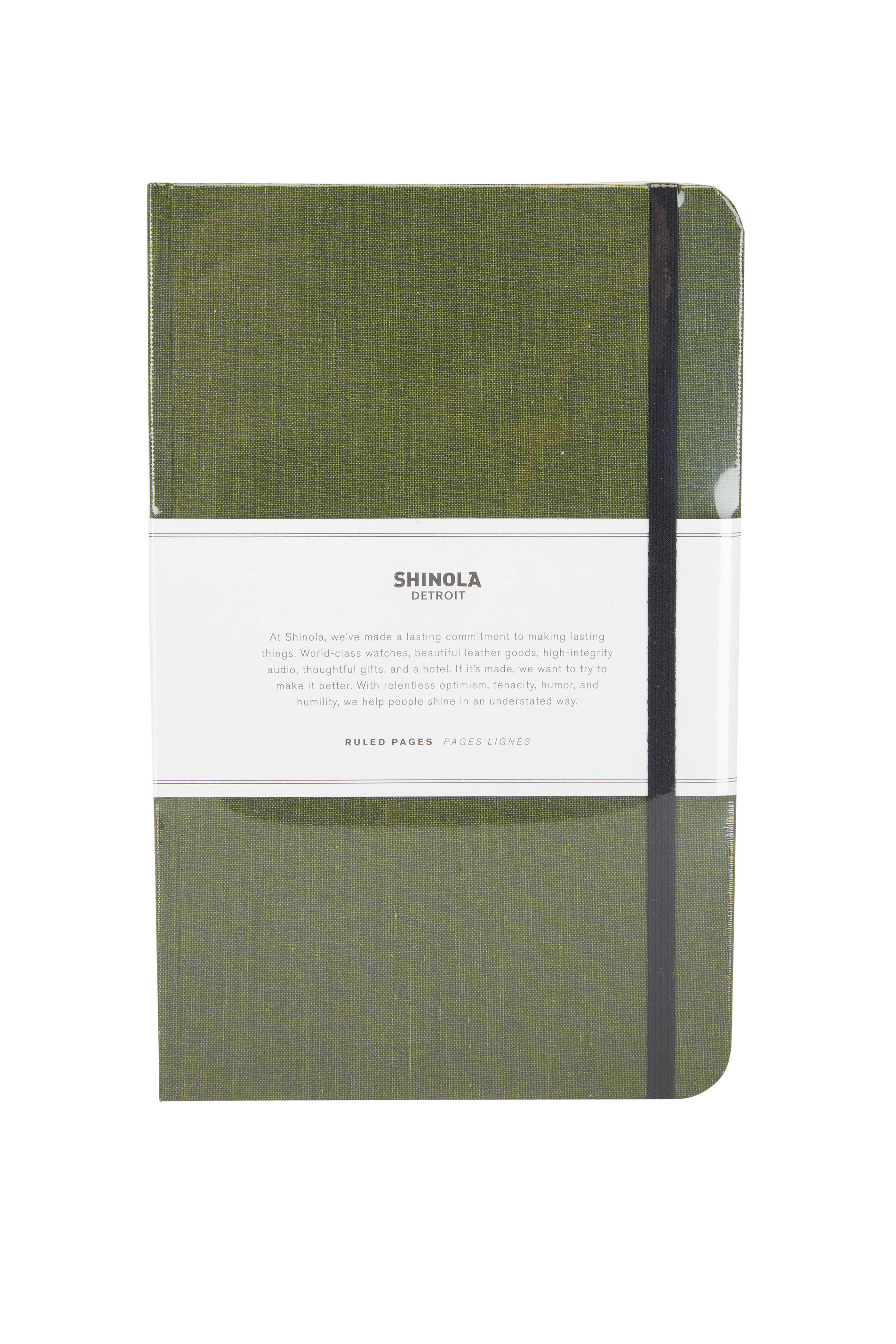 Shinola - Medium Hard Olive Linen Journal | Mitchell Stores