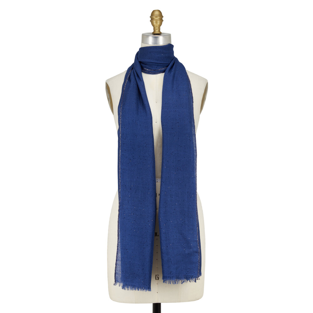 Loro Piana - Sea Cashmere & Silk Tonal Paillettes Scarf