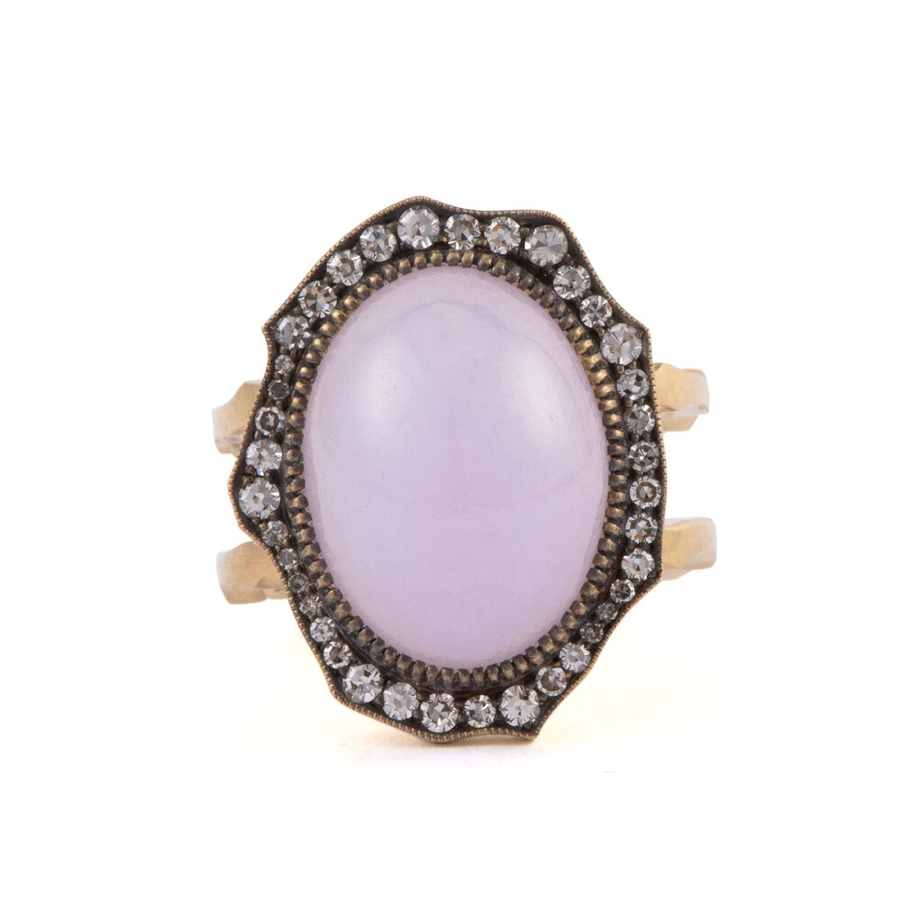 Sylva & Cie - Lavender Jade Double Shank Ring | Mitchell Stores