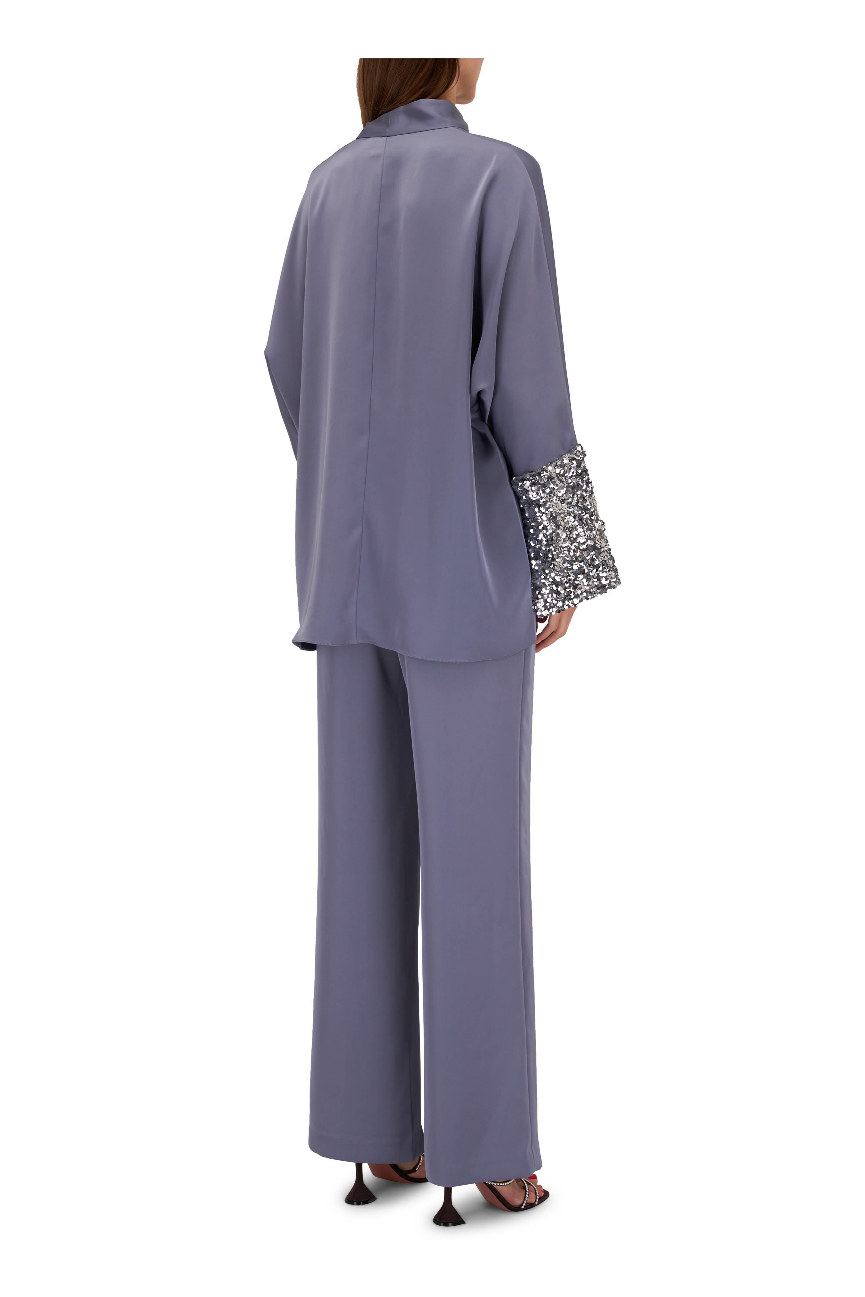 Sachin + Babi - Bri Cool Gray Double-Faced Stretch Mikado Pant