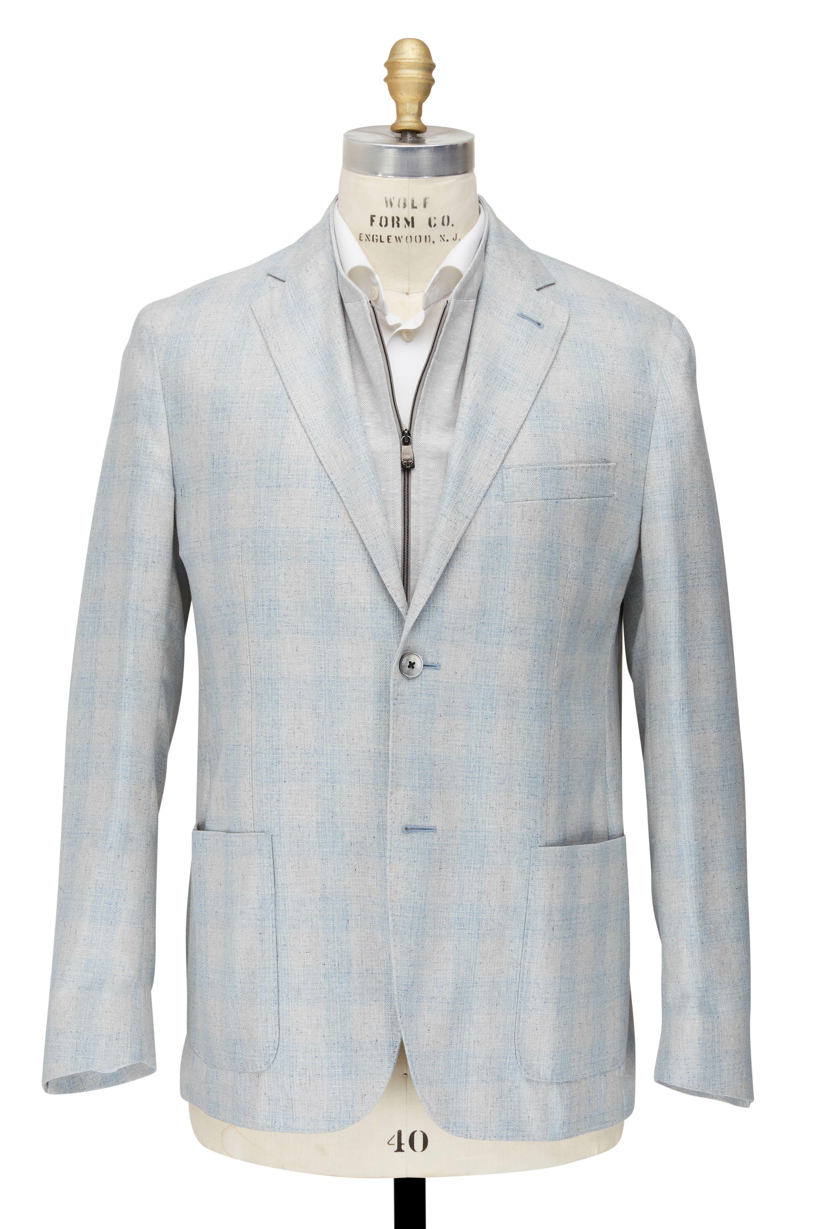 Corneliani - ID Light Blue Dickey Jacket | Mitchell Stores