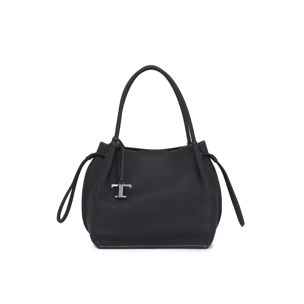 Tod's - Black Leather Top Handle Bag | Mitchell Stores