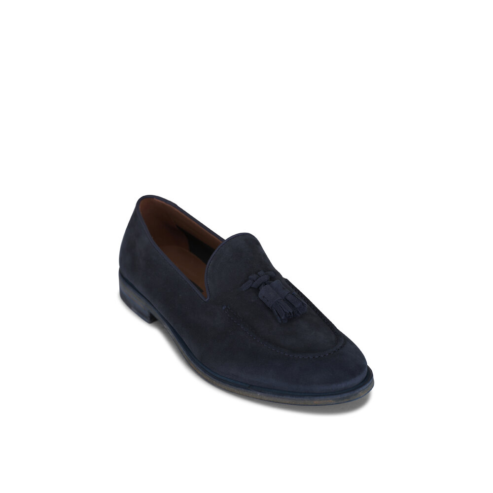 Fratelli Rossetti - Navy Suede Tassel Loafer | Mitchell Stores