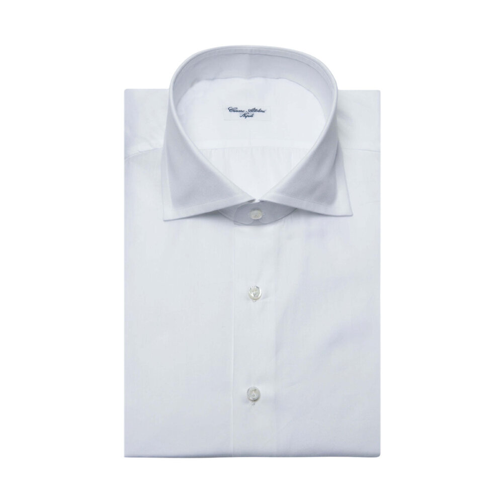 Cesare Attolini - Solid White Cotton Dress Shirt