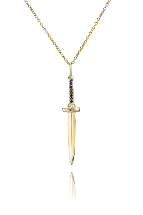 Dru - Black Diamond Dagger Pendant | Mitchell Stores