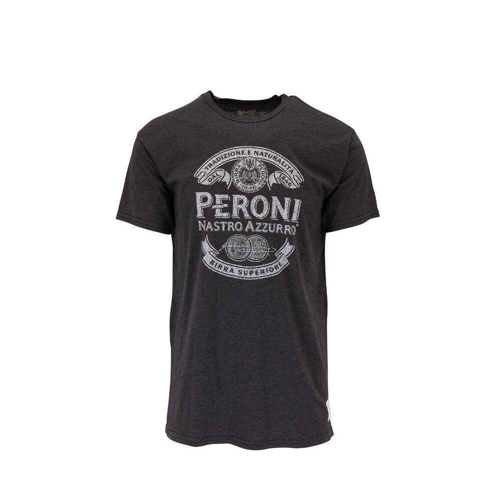 Retro Brand - Washed Black PERONI Graphic T-Shirt