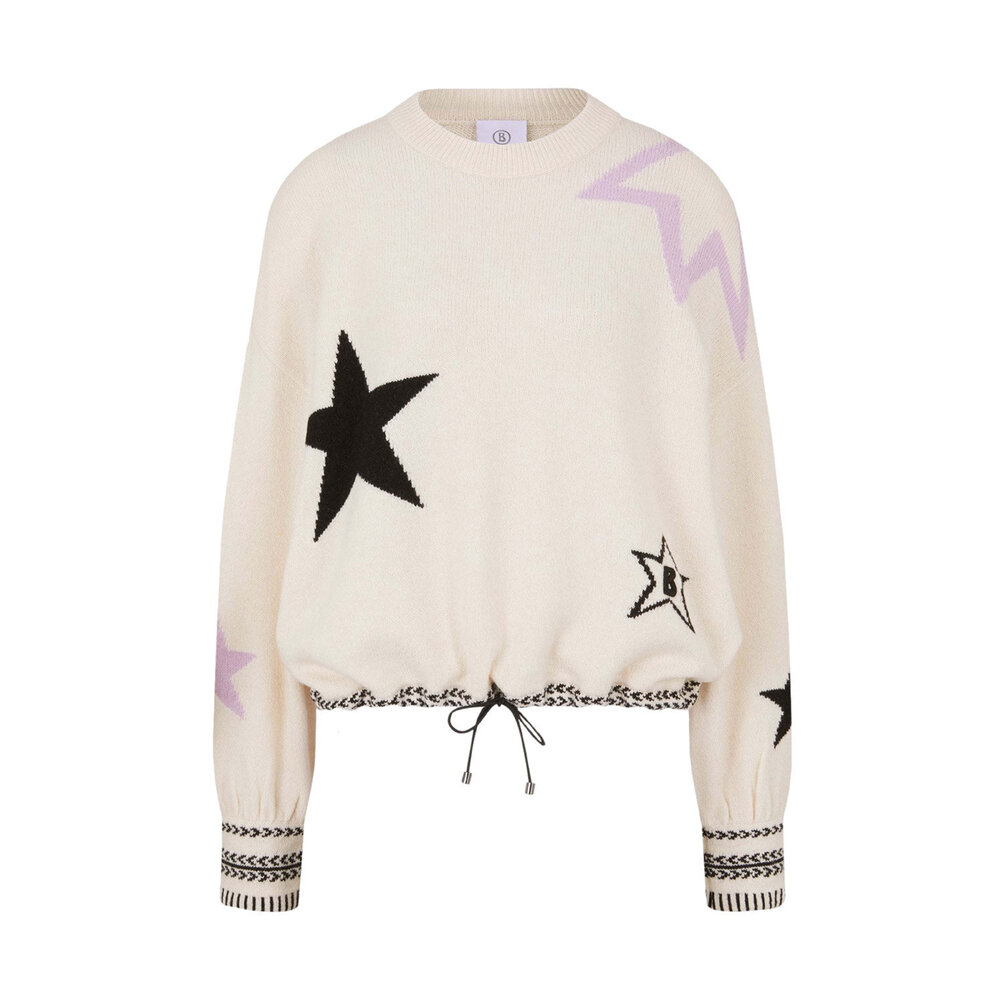 Bogner - Light Ivory Star Knit Jaina Sweater | Mitchell Stores