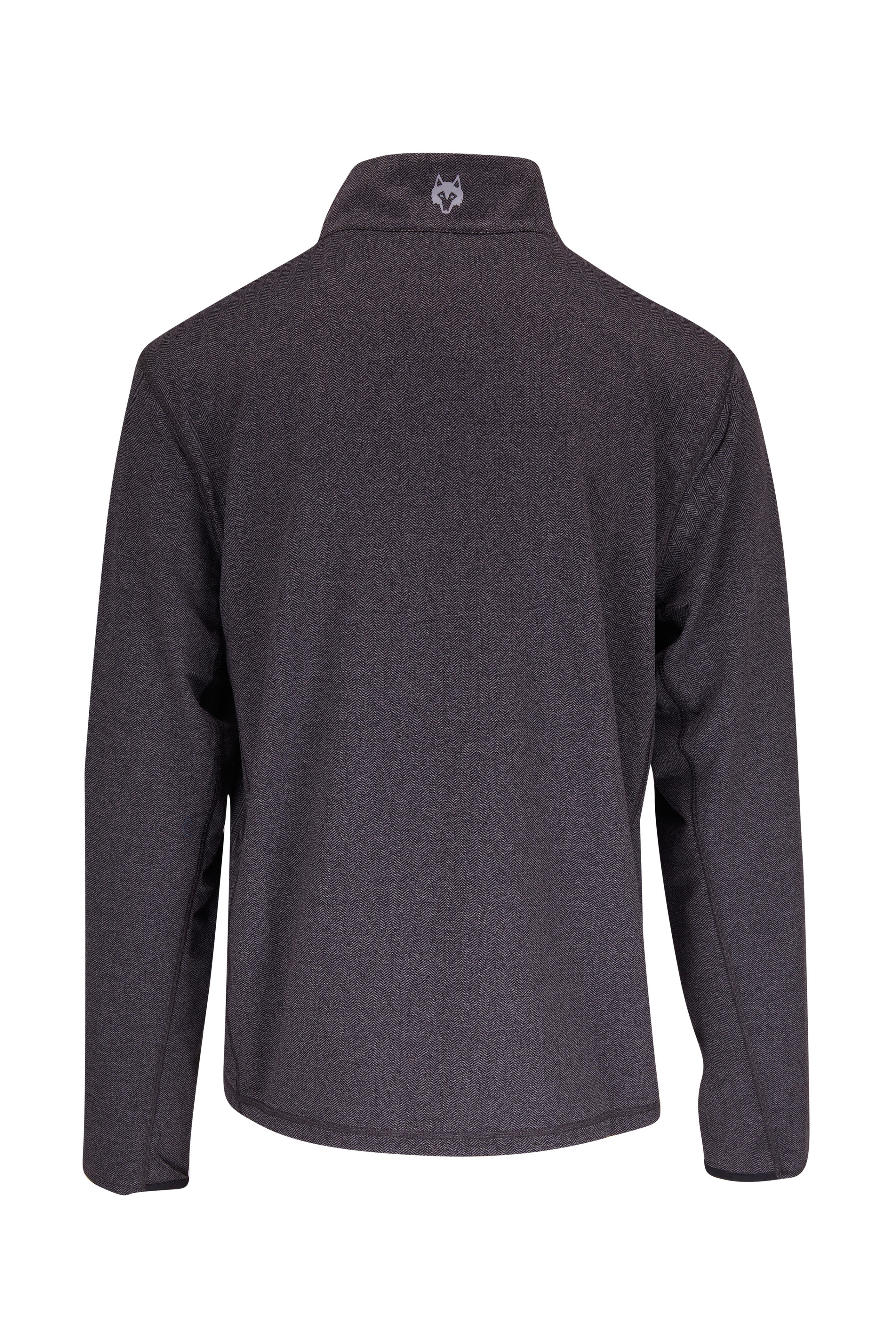 Greyson - Tate Black Herringbone Quarter Zip Pullover