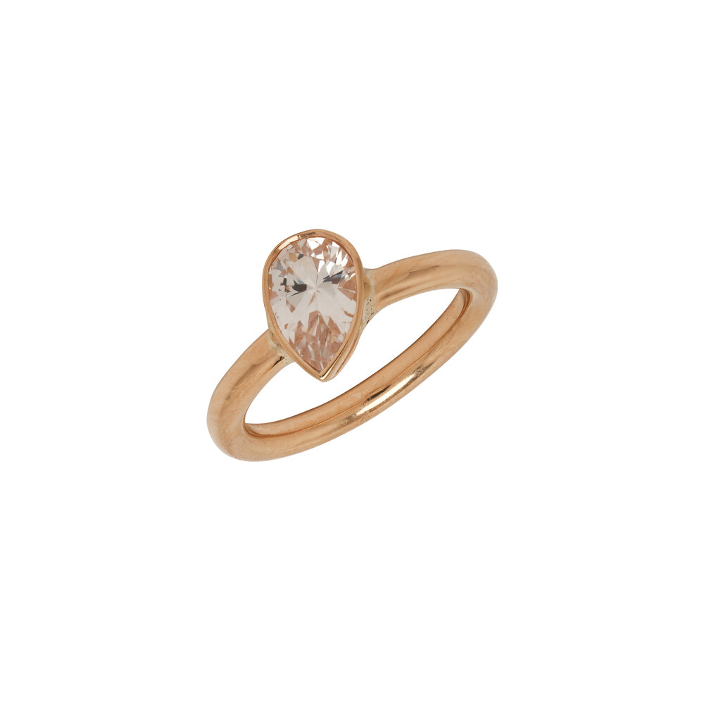 Genevieve Lau - Pear Shaped White Sapphire Ring | Mitchell Stores