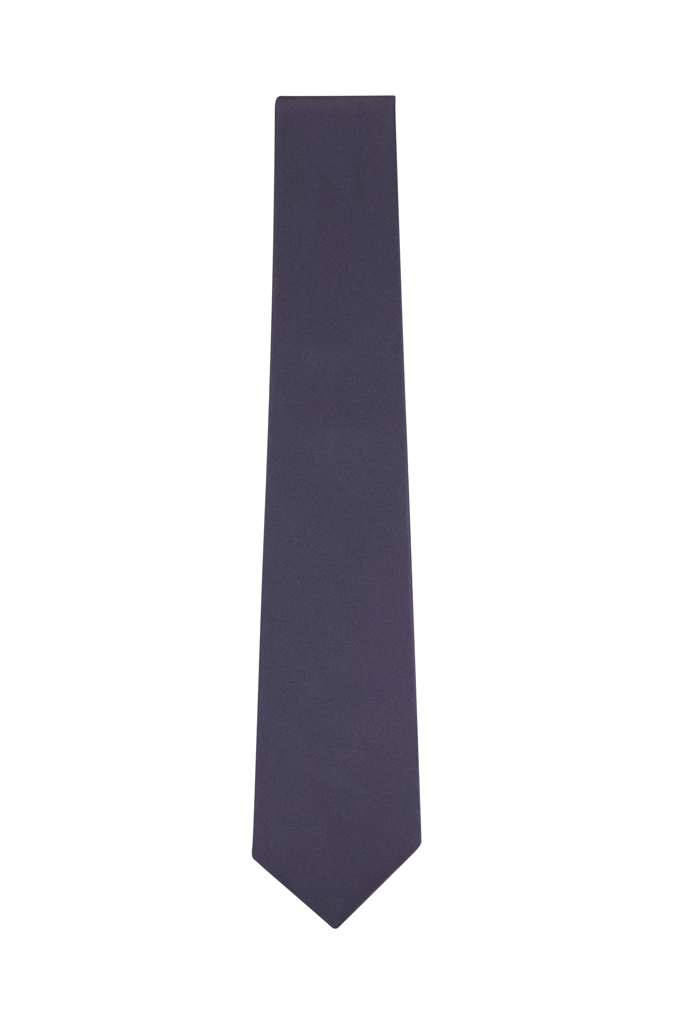 Kiton - Dark Gray Silk Necktie | Mitchell Stores