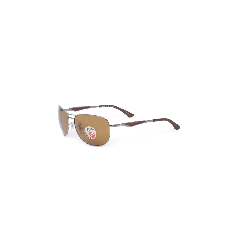 Ray Ban - RB 3519 Brown Polarized Sunglasses | Mitchell Stores