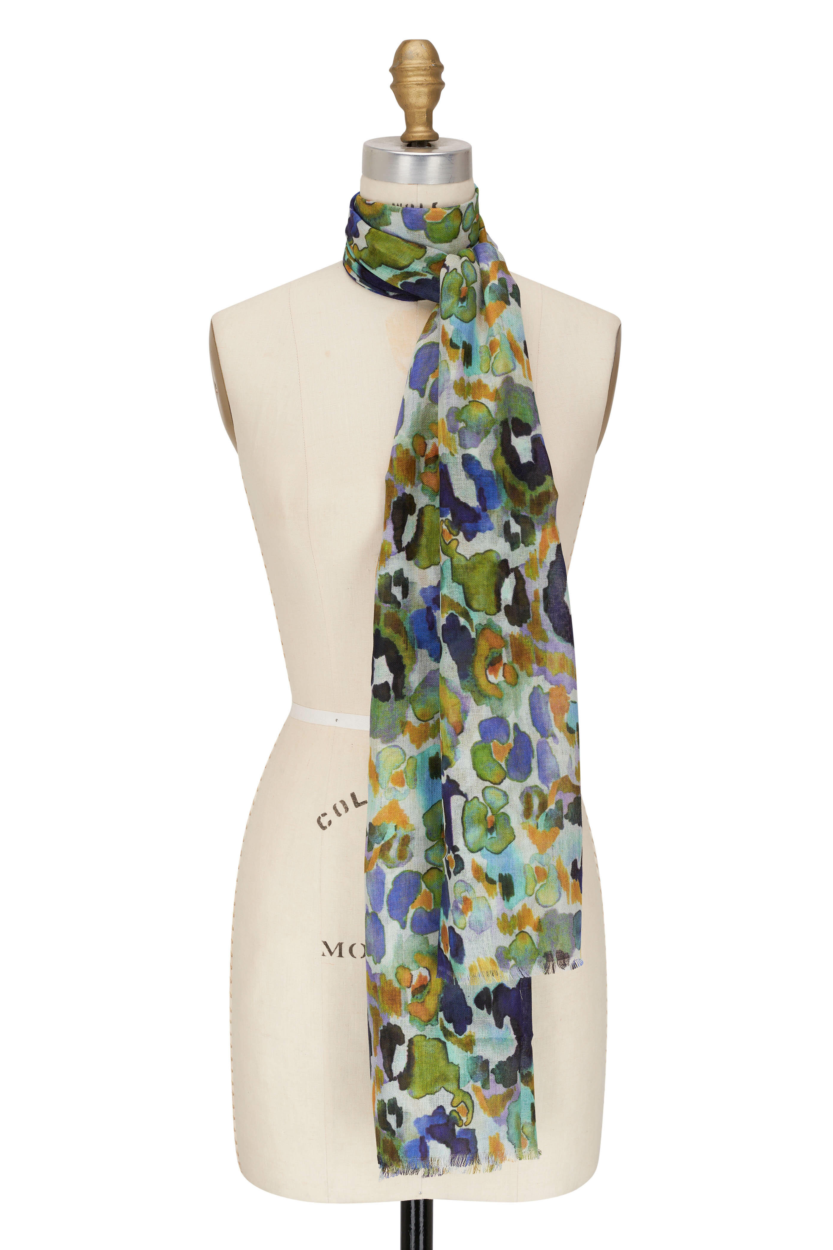 Kinross - Navy Multi Floral Print Scarf | Mitchell Stores