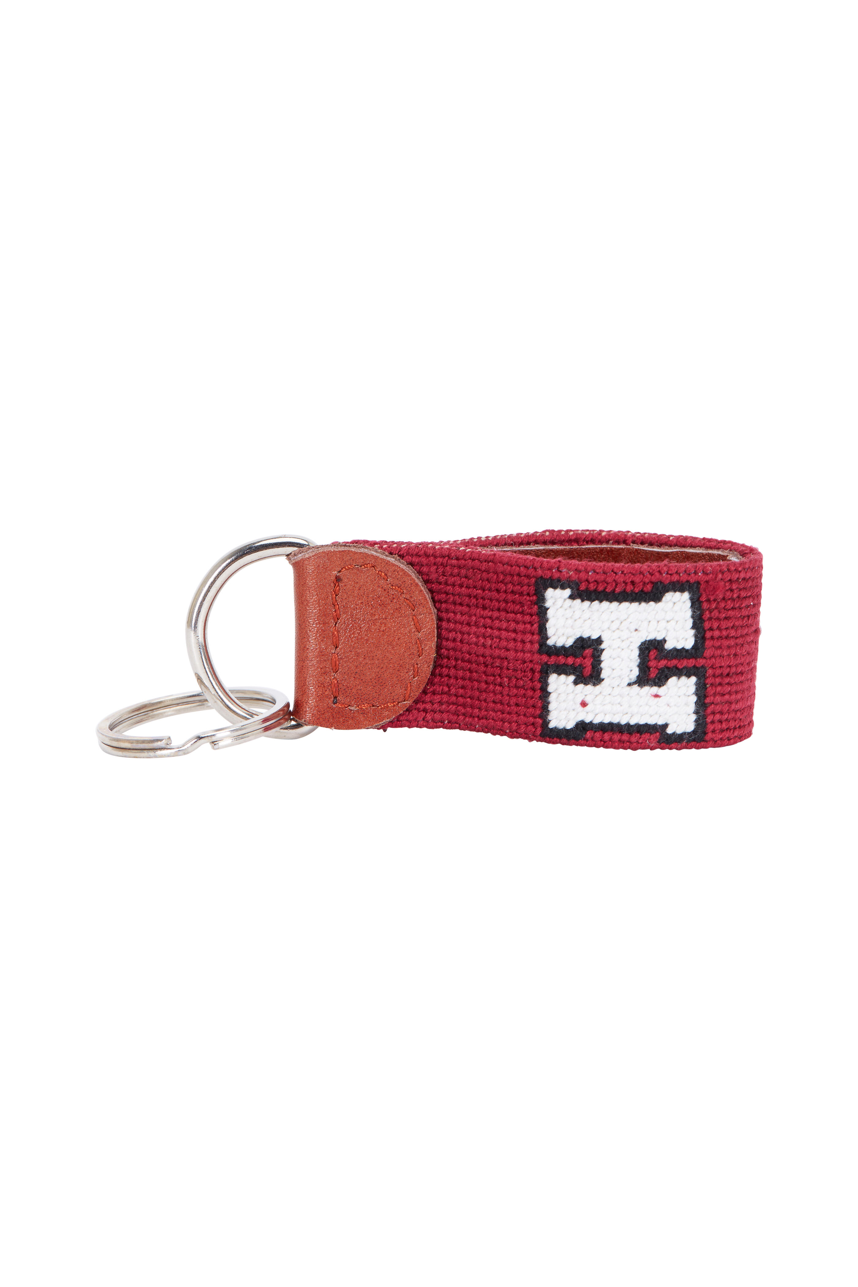 Smathers & Branson - Crimson Red Harvard Needlepoint Key Fob