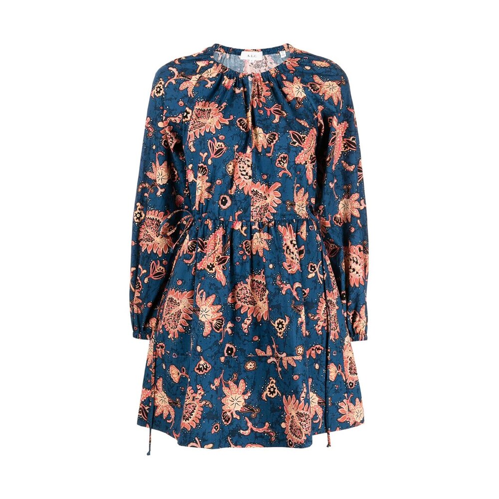 A.L.C. - Blue Long Sleeve Myra Mini Dress | Mitchell Stores