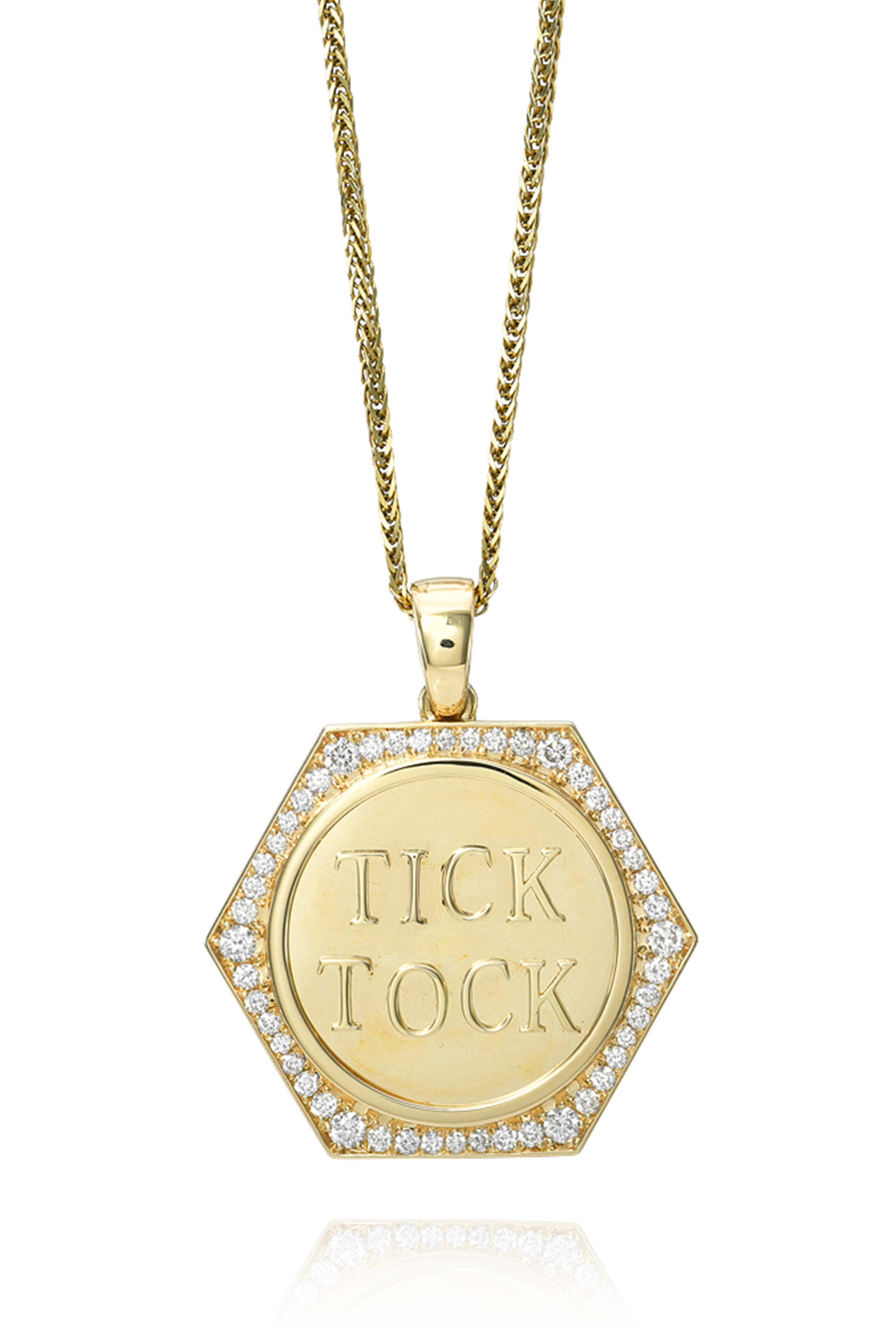 Dru - Diamond 3D Tick Tock Medallion | Mitchell Stores