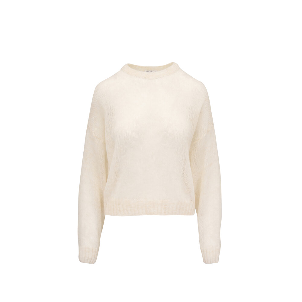 Brunello Cucinelli - Ivory Basic Crewneck Sweater