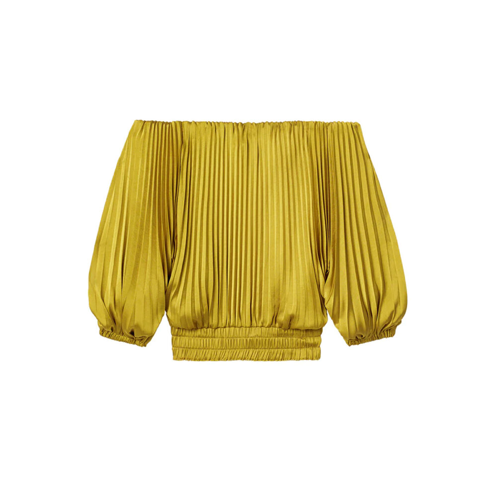 A.L.C. - Aged Bronze Pleated Sienna Top | Mitchell Stores