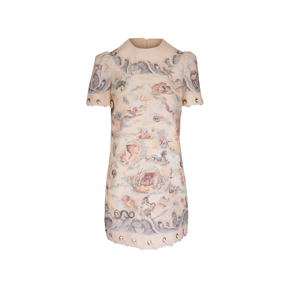 Zimmermann - Rebellion Rope Treasure Map Linen Dress