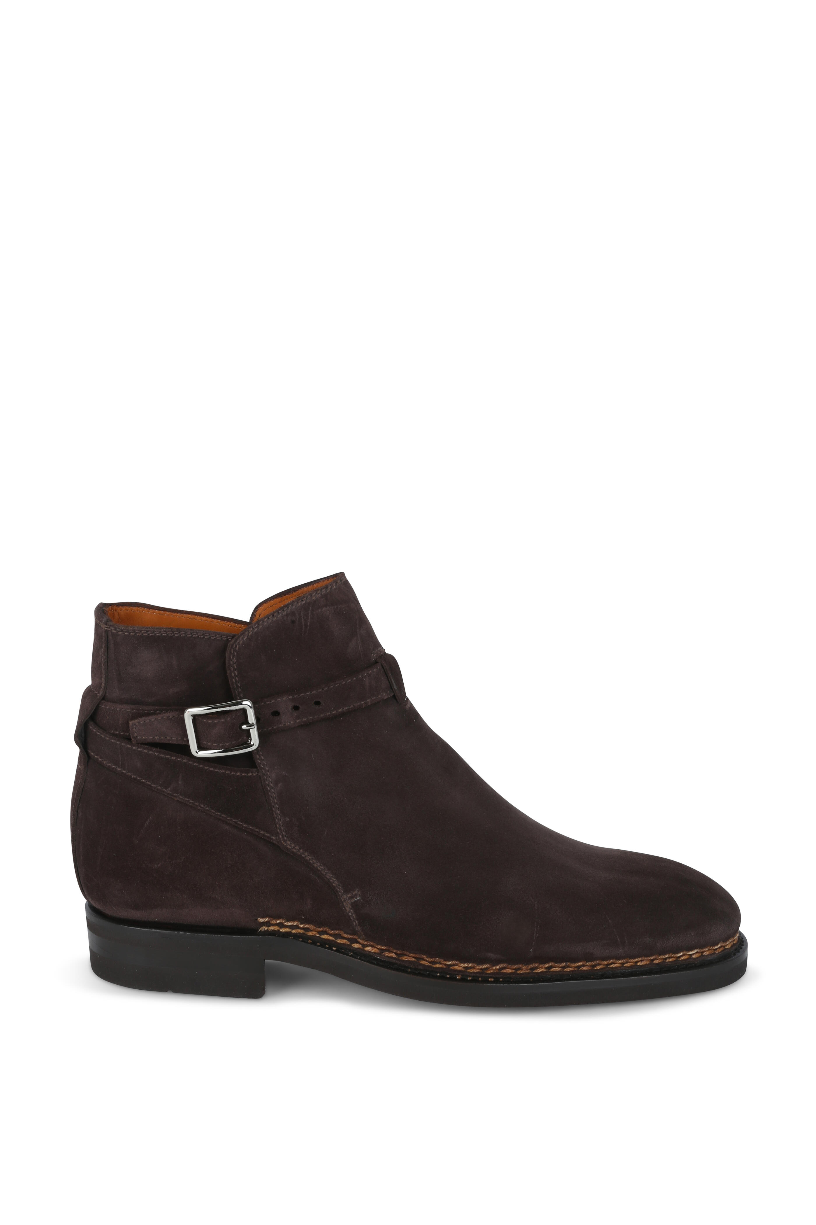 Bontoni - Luchino Dark Brown Suede Boot | Mitchell Stores