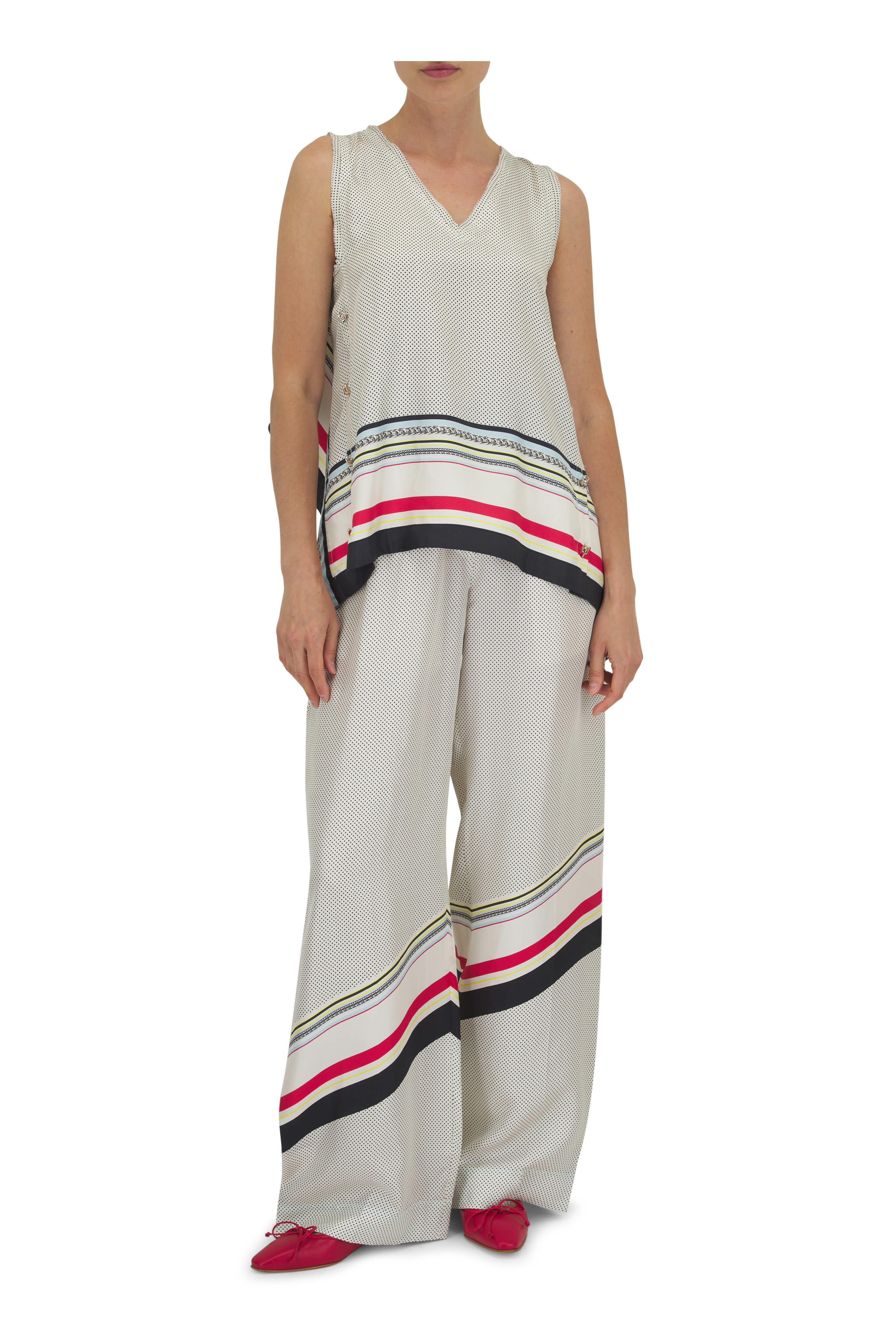 3.1 Phillip Lim - NY Liberty Ivory Multi Silk PJ Pant