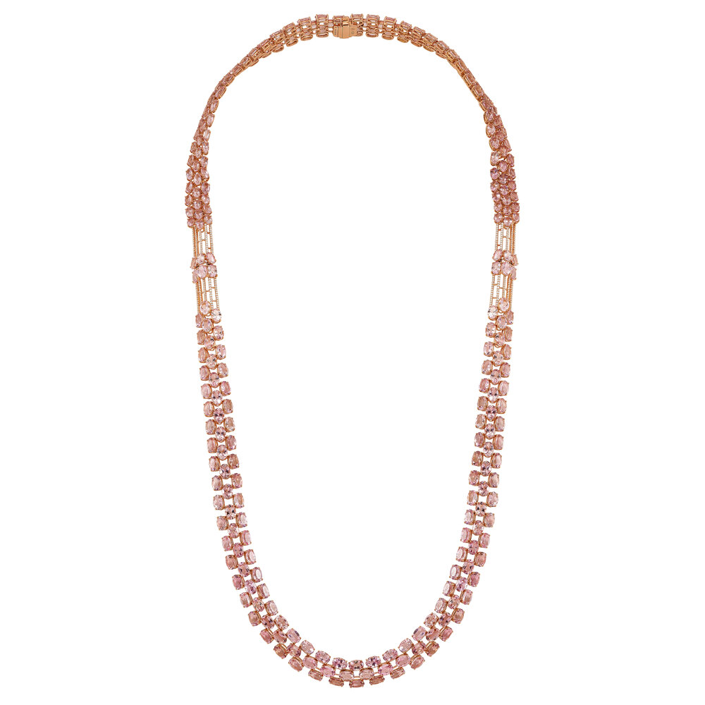 Etho Maria - 18k Rose Gold Pink Tourmaline Necklace